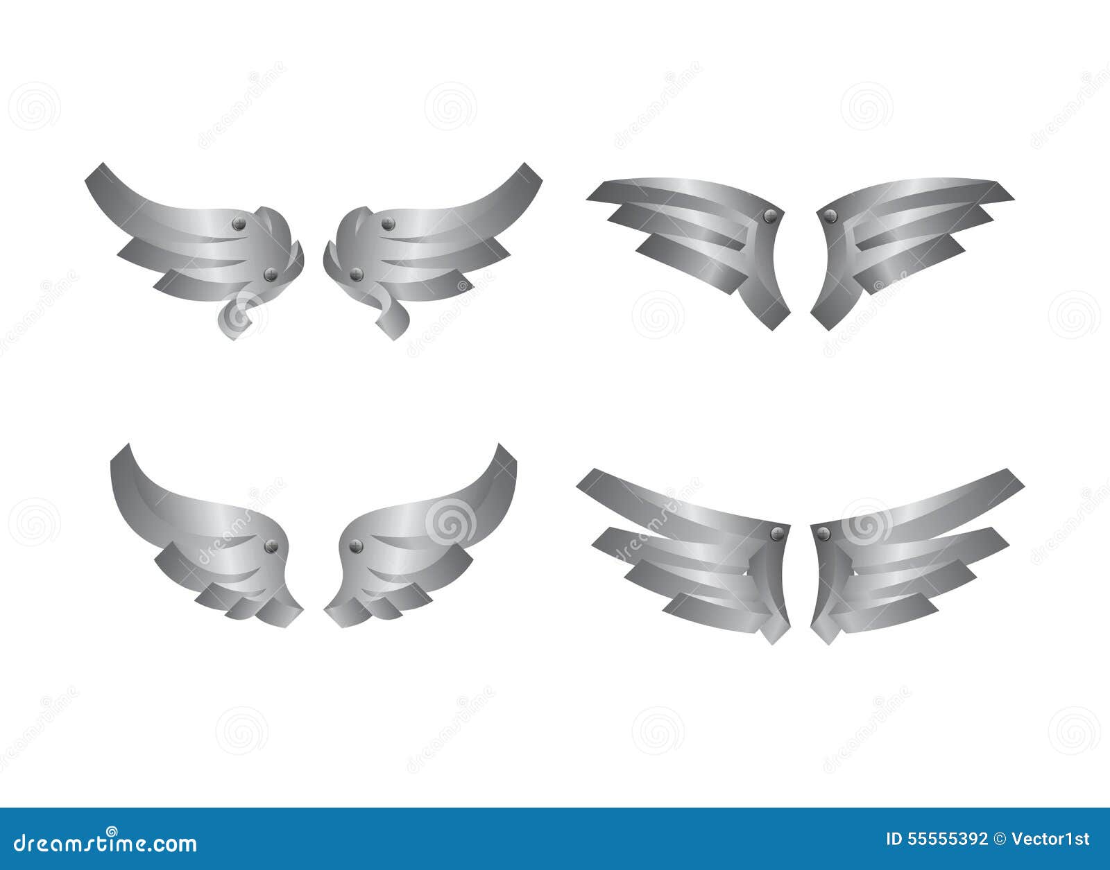 Wing art stock vector. Illustration of steel, wing, design - 55555392