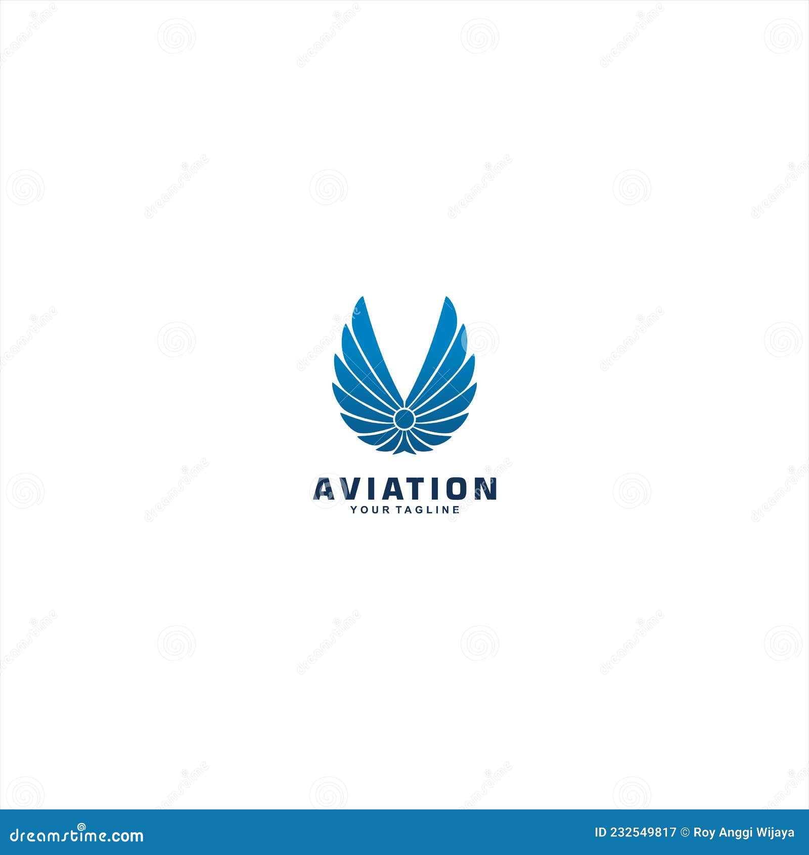 Wing Aviation Logo Template Design Stock Vector - Illustration of ...