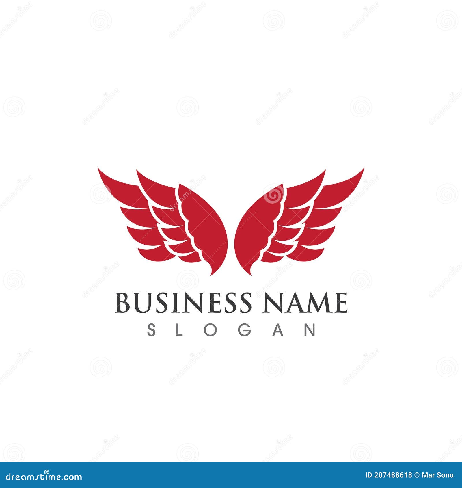 Wing Bird Logo and Symbol Vector Stock Illustration - Illustration of ...