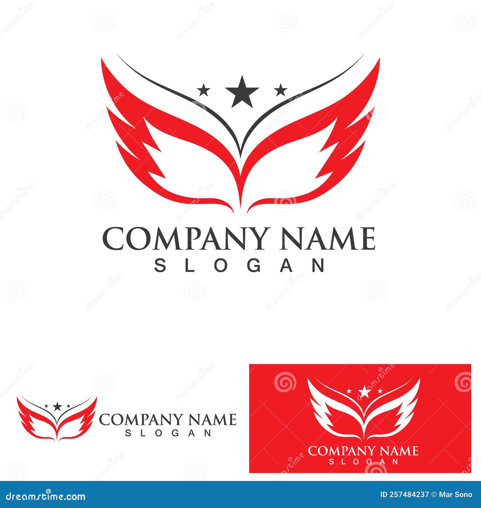 Wing Bird Logo Template Vector Stock Vector - Illustration of ...