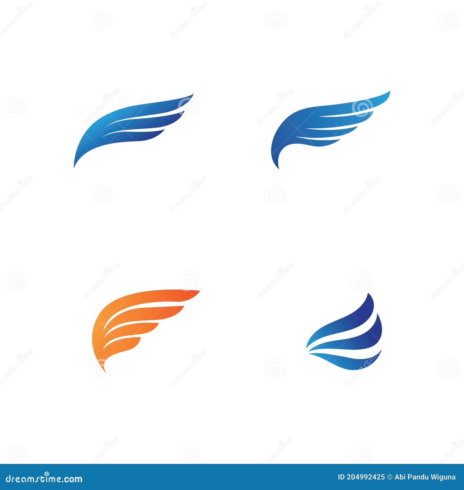 Wing Bird Logo and Symbol Template Vector Stock Illustration ...