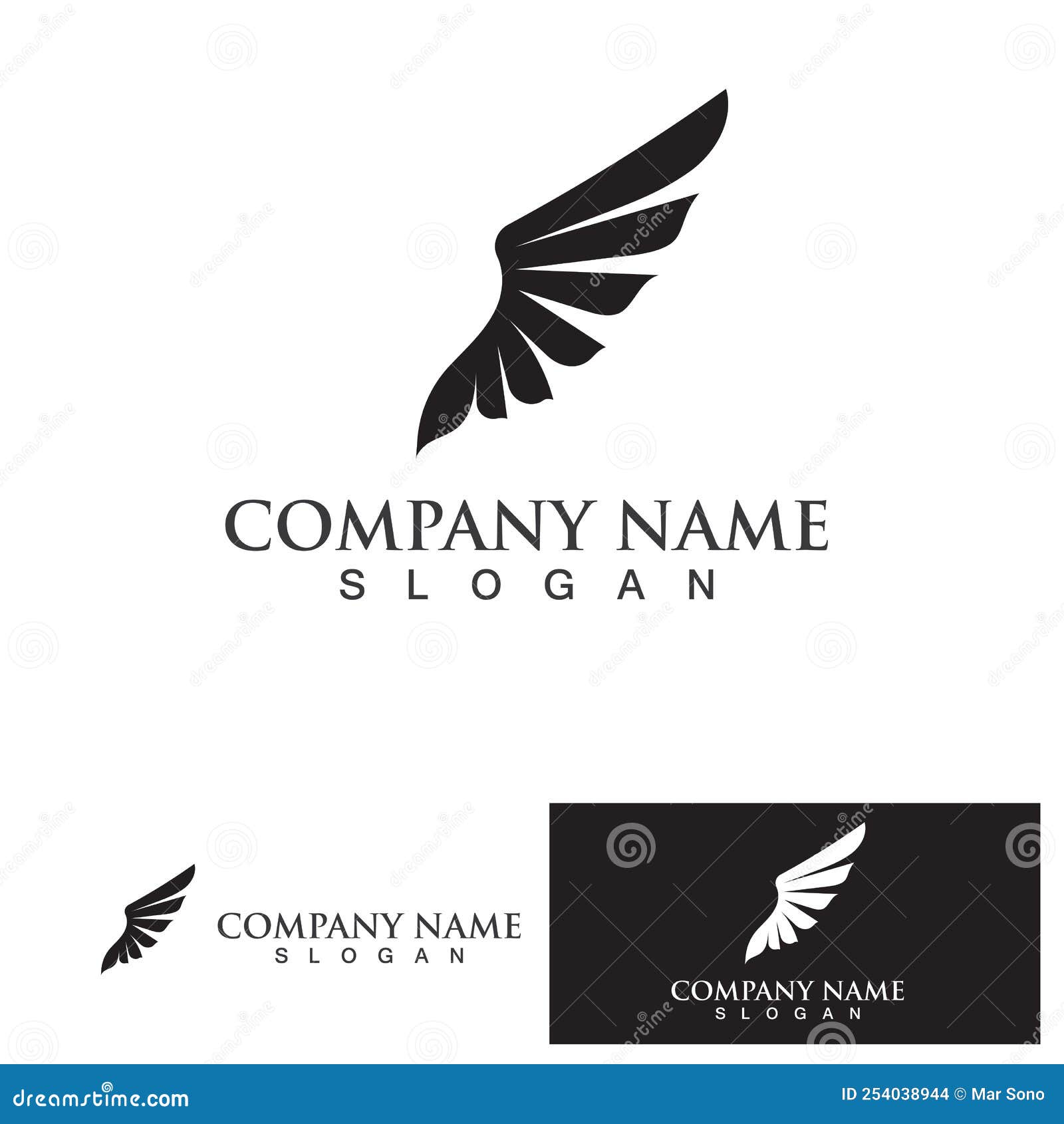 Wing Bird Logo Template Vector Stock Vector - Illustration of ...
