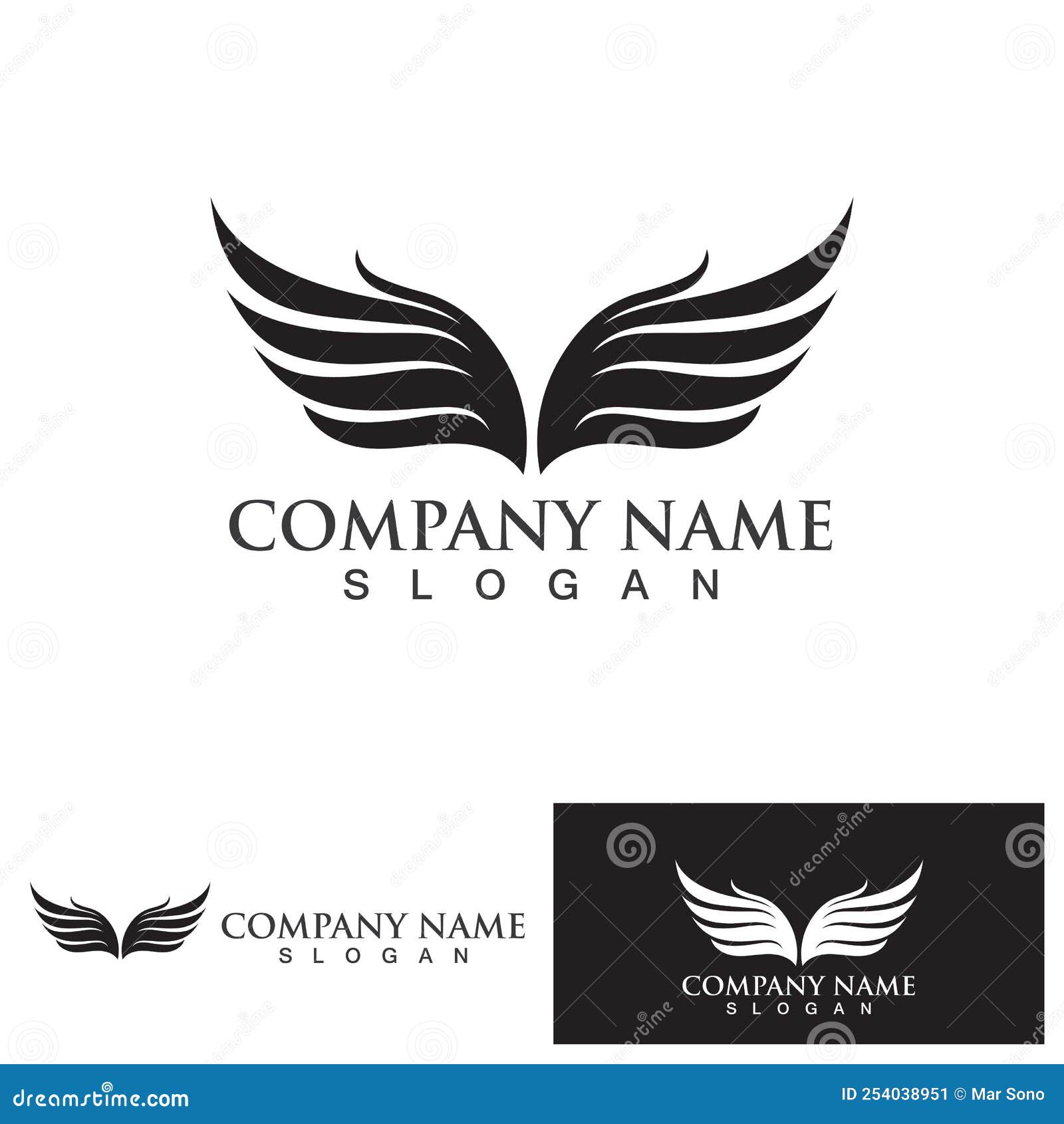 Wing Bird Logo Template Vector Stock Vector - Illustration of design ...