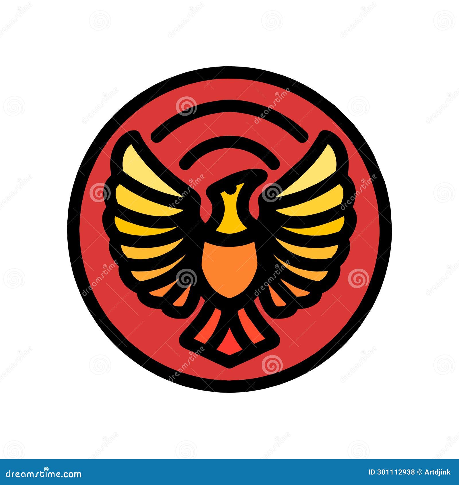 Wing Bird Logo Vector Design Illustration Emblem Stock Vector ...