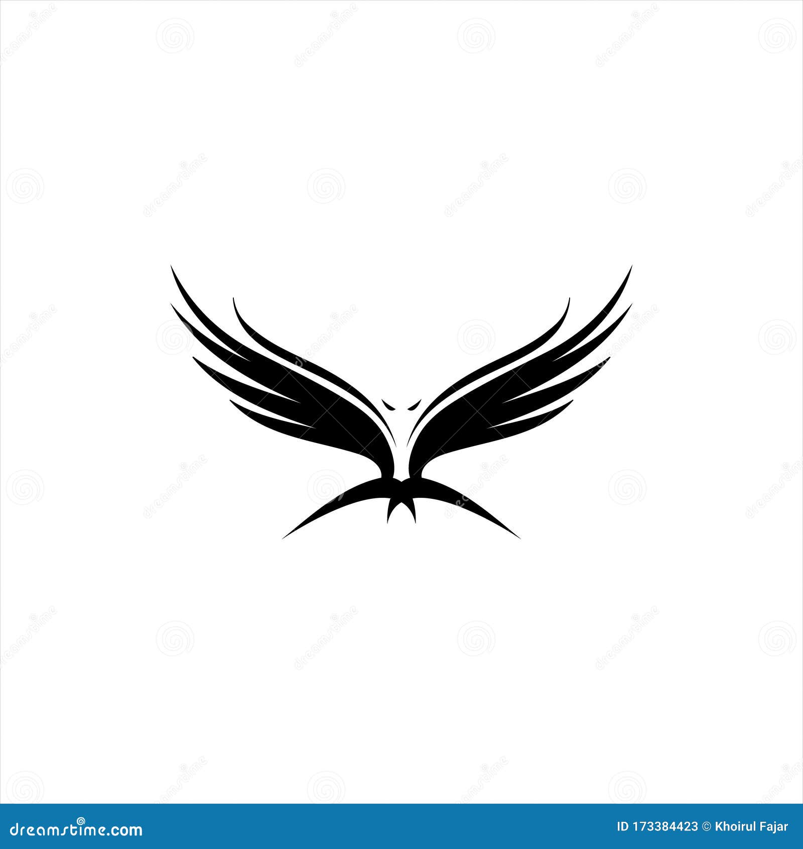 Wing Black Logo Template Vector Illustration Design in a Modern Style ...