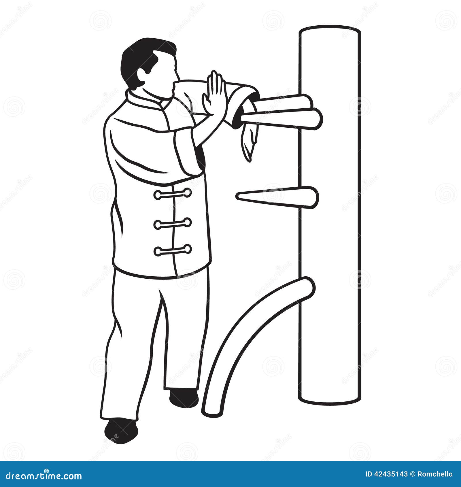 Wing Chun stock illustration. Illustration of exercise - 42435143