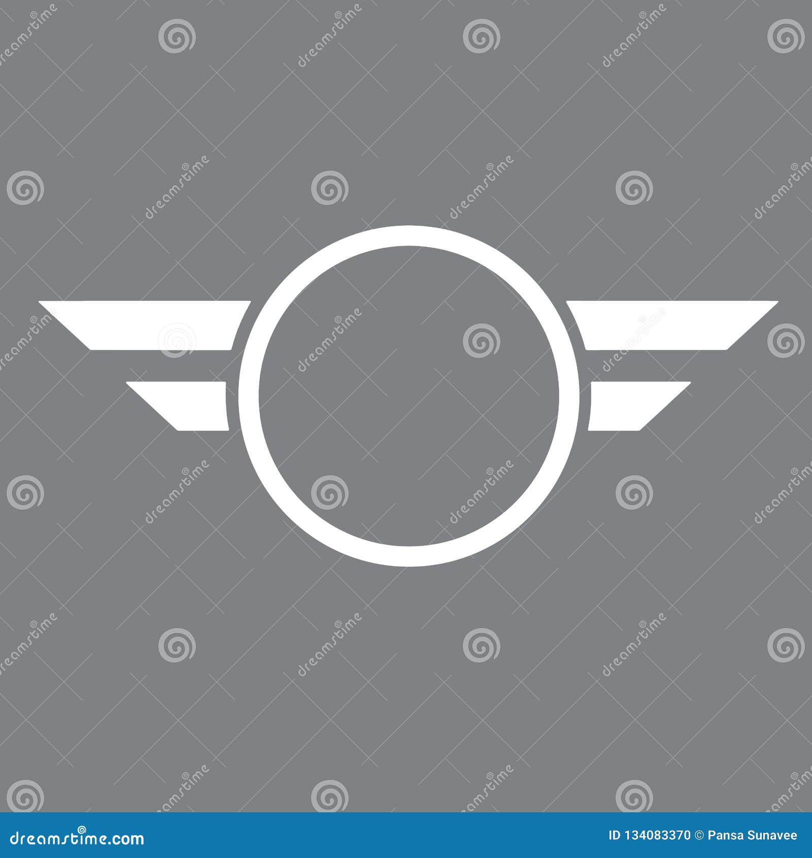 Wing and Circle Pattern Design Stock Vector - Illustration of cycle ...