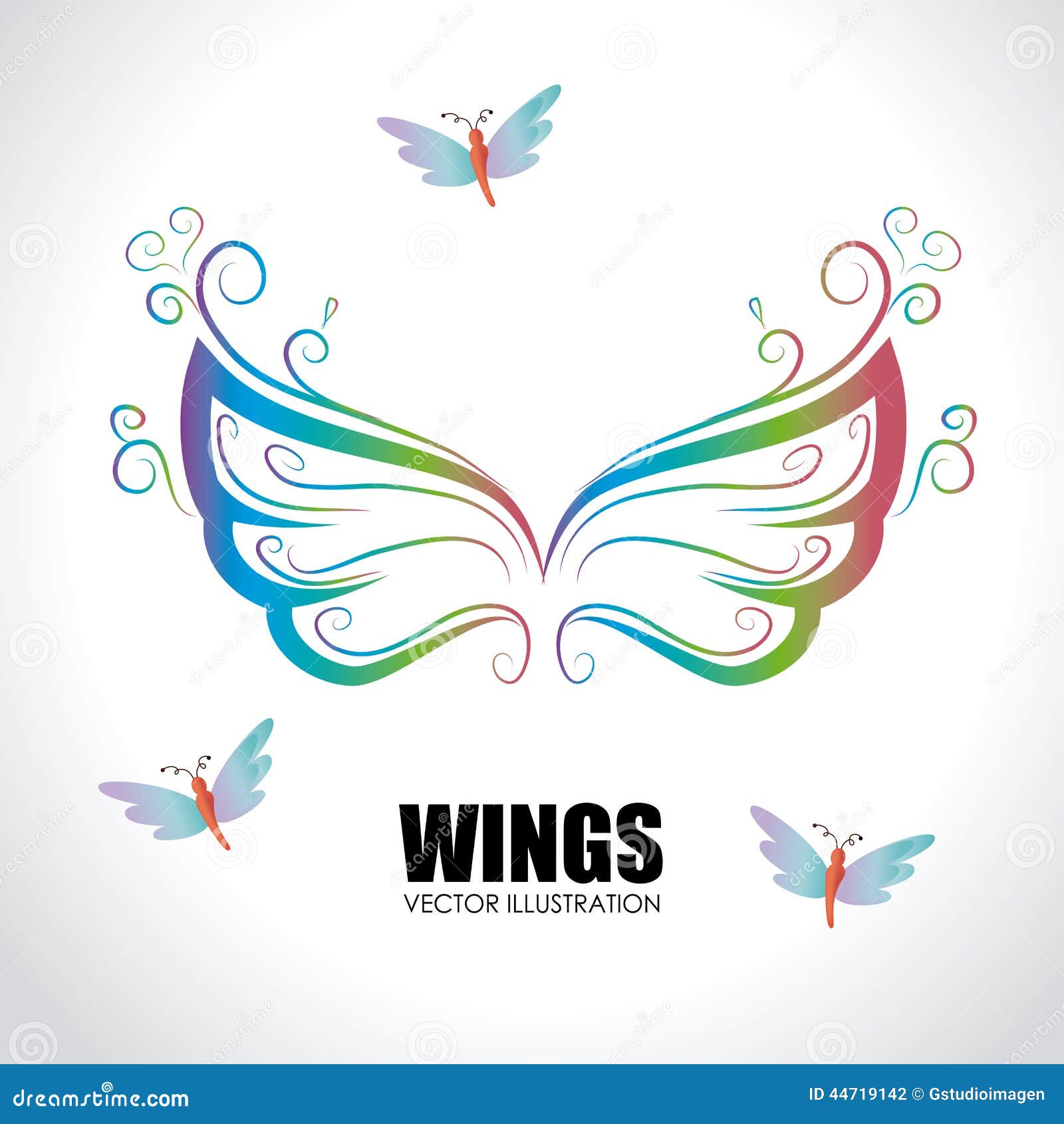 Wing design stock vector. Illustration of flight, element - 44719142