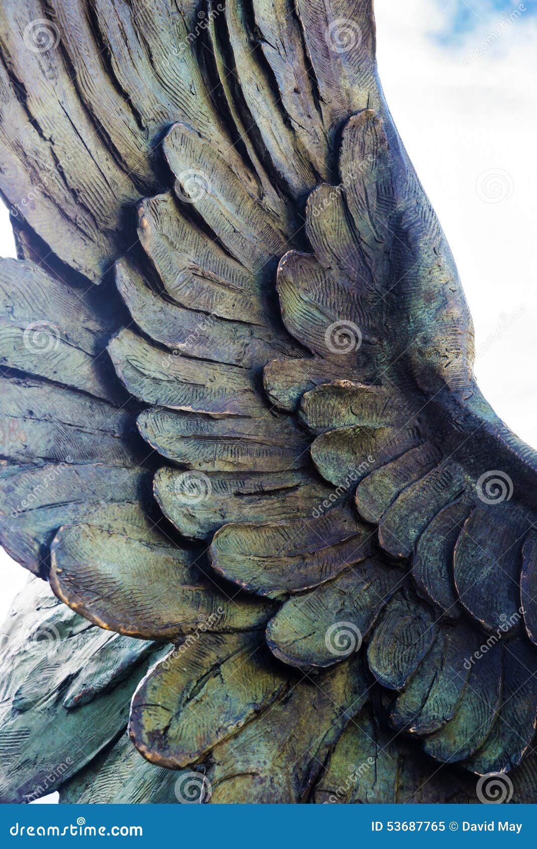 Wing Detail of Statue Commemorating Peace. Stock Image - Image of ...