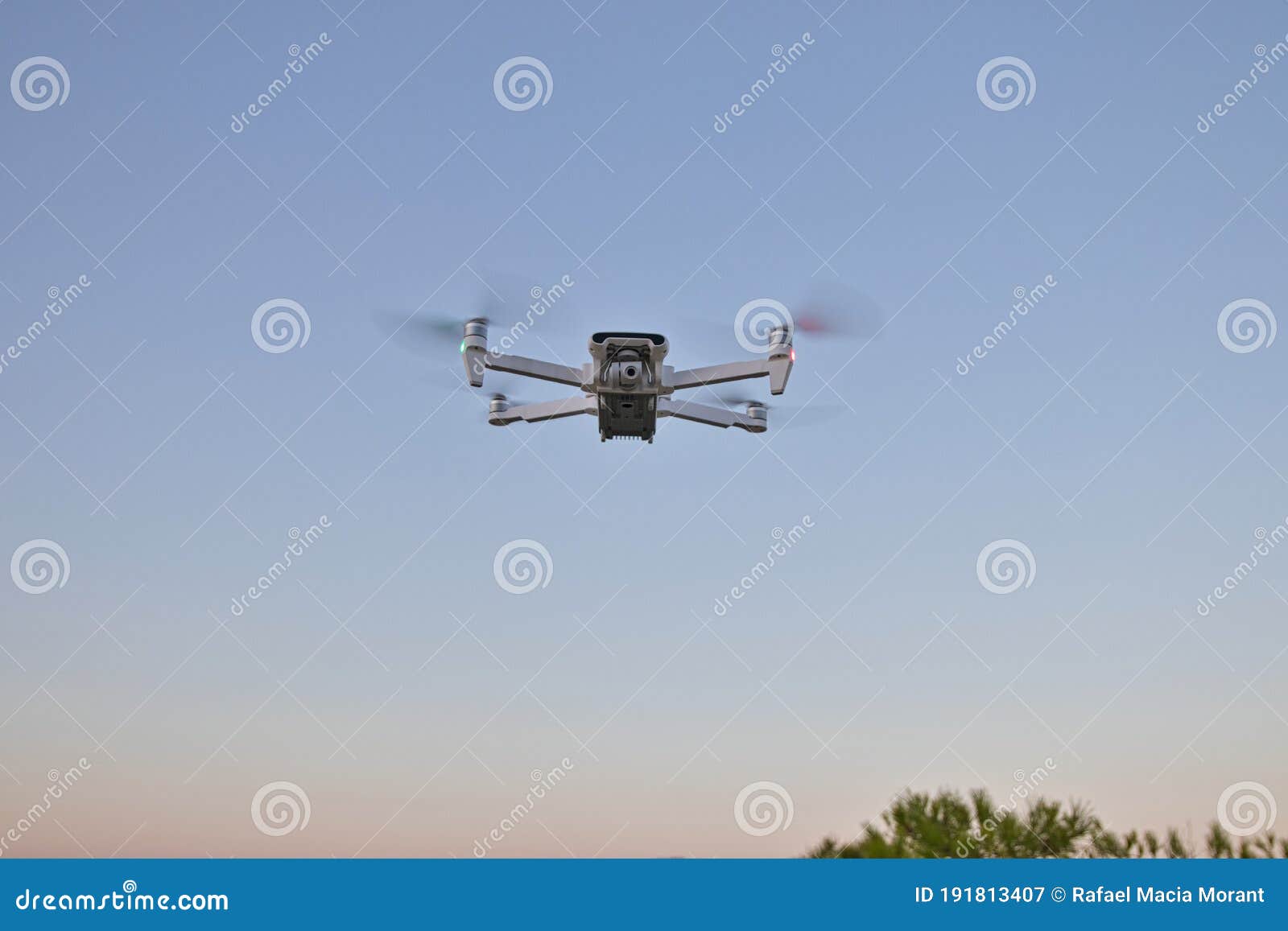 Wing of a drone on the air stock image. Image of landscape - 191813407