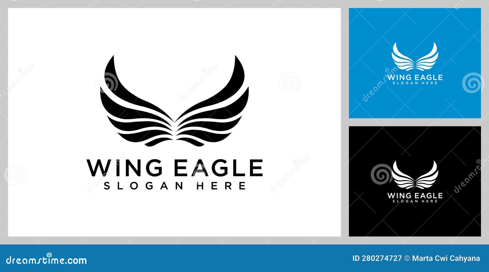 Wing Eagle Logo Vector Design Template Stock Vector - Illustration of template, birds: 280274727