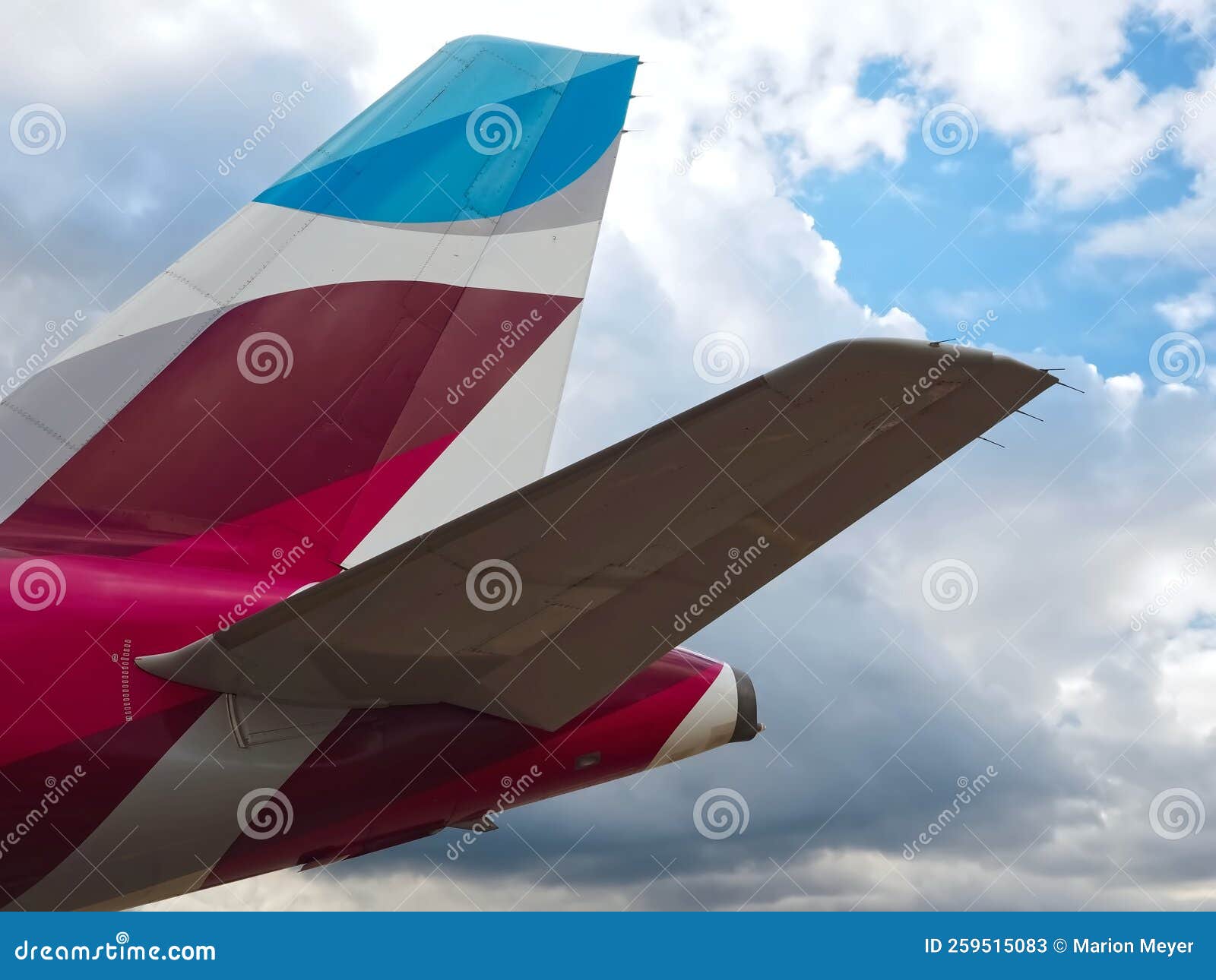Wing of an Eurowings Airplane at an Airport Editorial Stock Photo ...