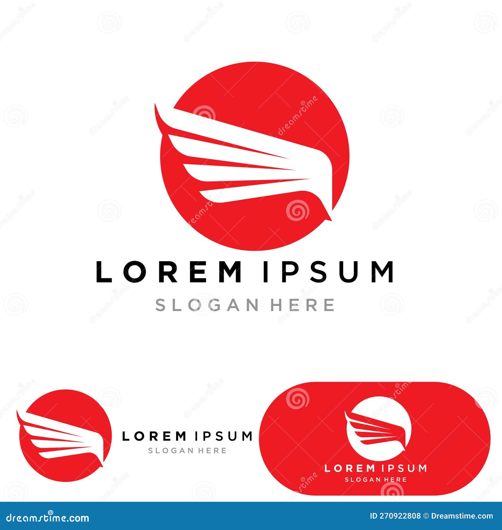 Wing Falcon Bird Logo Template Vector Stock Vector - Illustration of ...