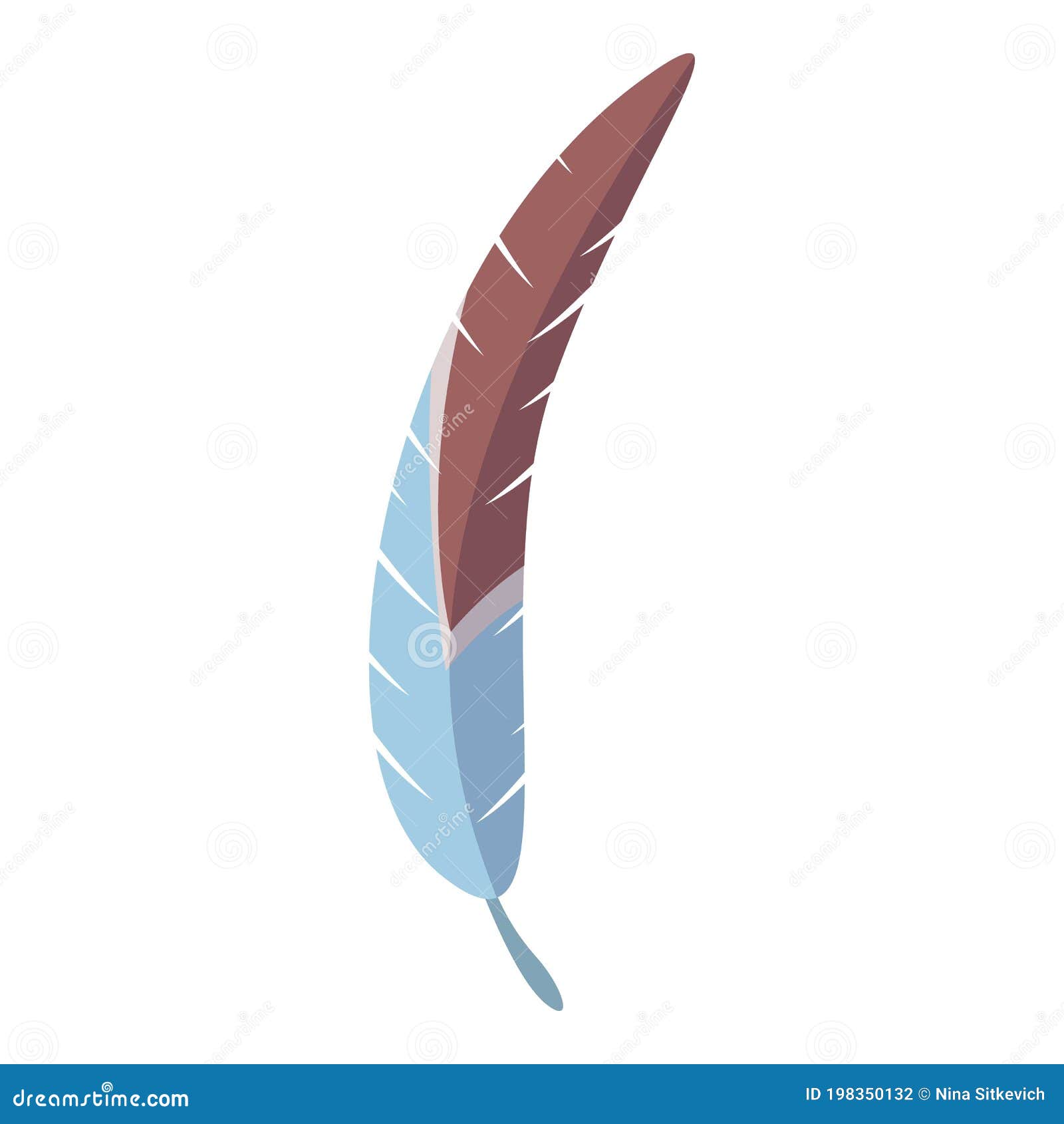 Wing Feather Icon, Cartoon Style Stock Vector - Illustration of graphic ...