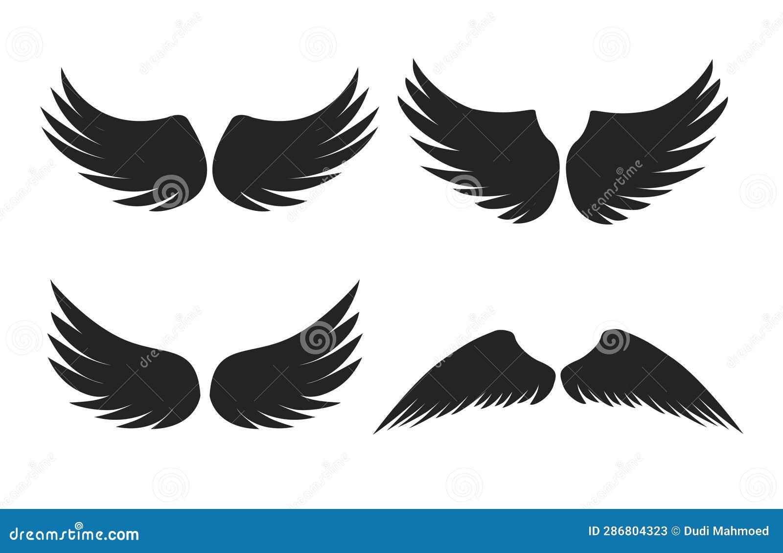 Wing feathers stock vector. Illustration of wings, attach - 286804323