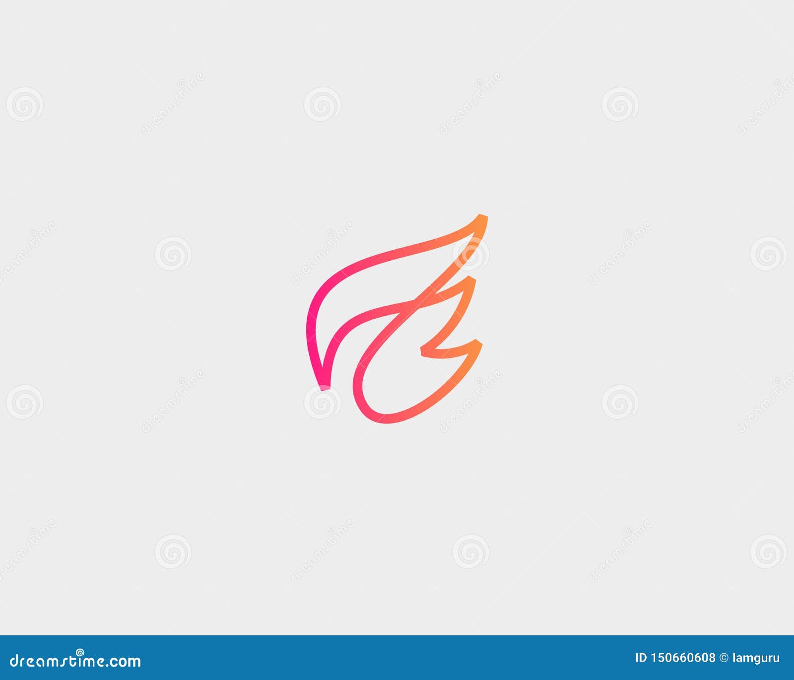 Wing Flight Vector Logo. Linear Delivery Shipping Logotype. Stock ...