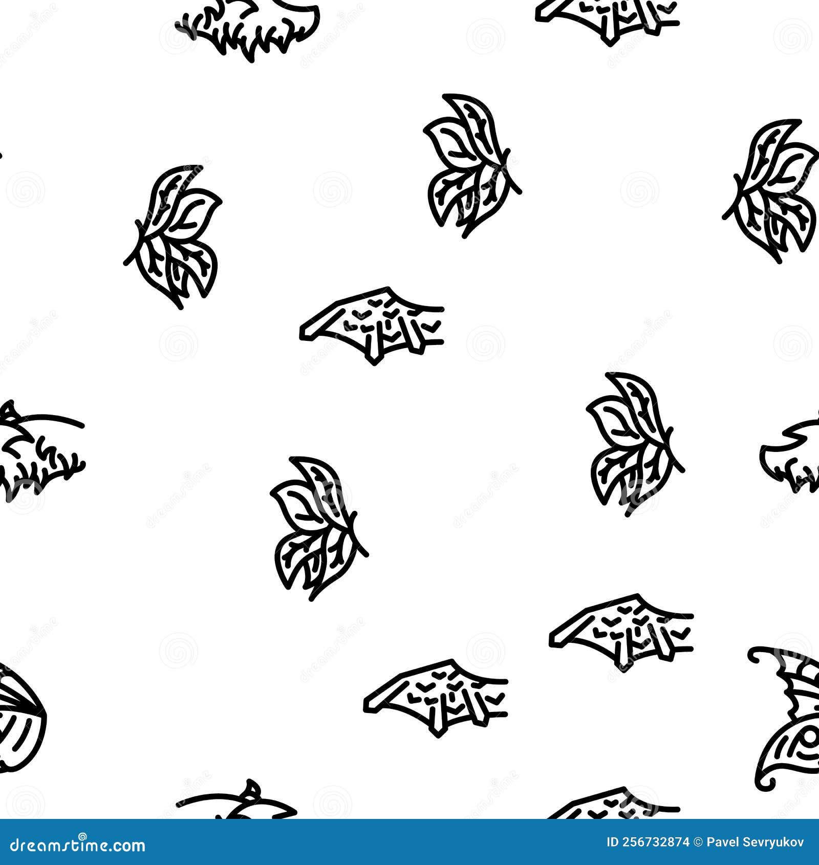 Wing Fly Animal, Bird and Insect Vector Seamless Pattern Stock Vector ...