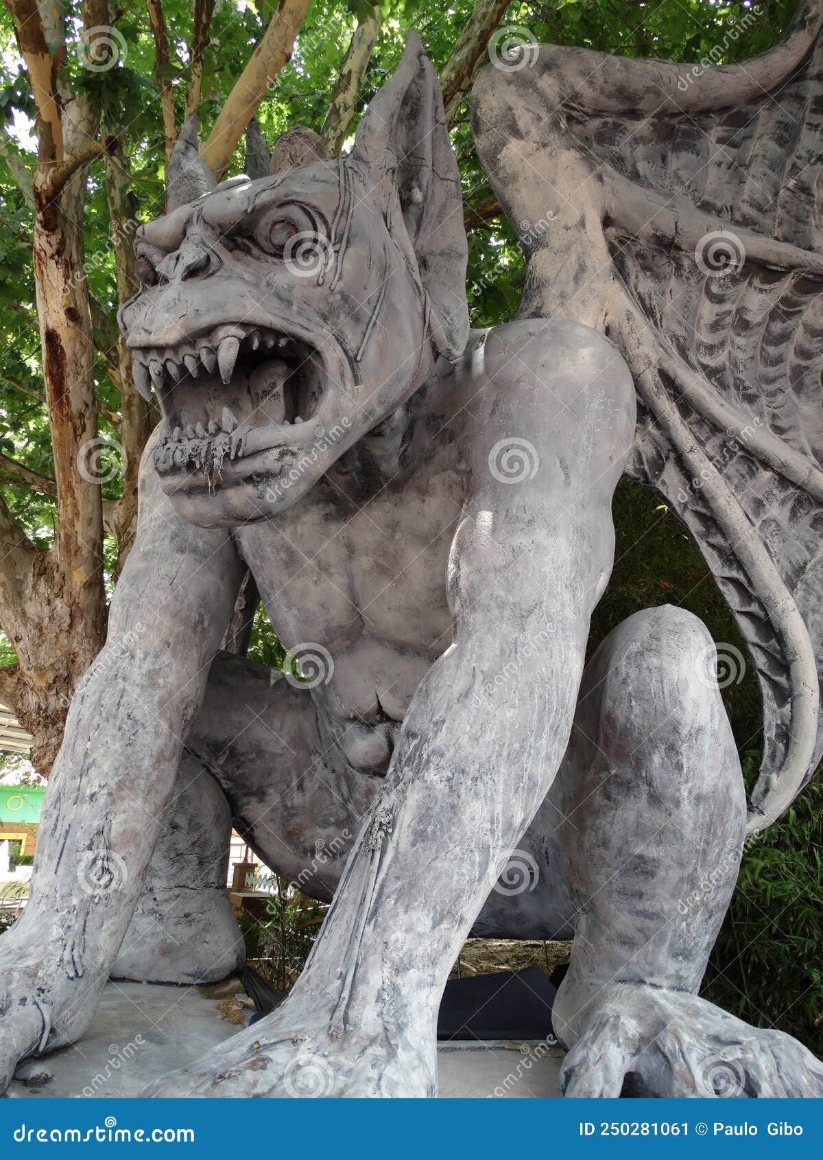 Wing Gargoyle with Sharp Teeth Stock Image - Image of attack, plant ...