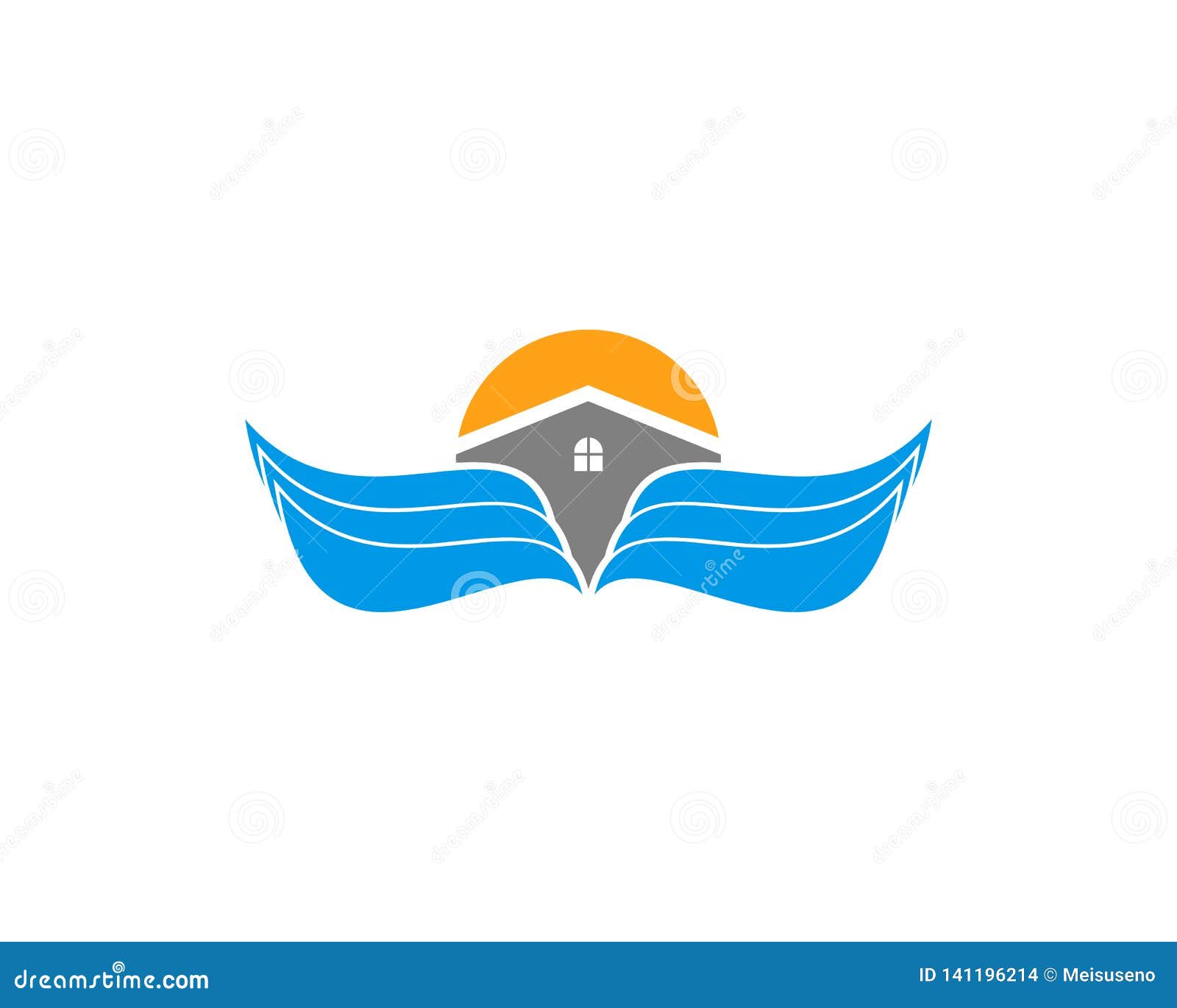 Wing House Vector Logo stock vector. Illustration of abstract - 141196214