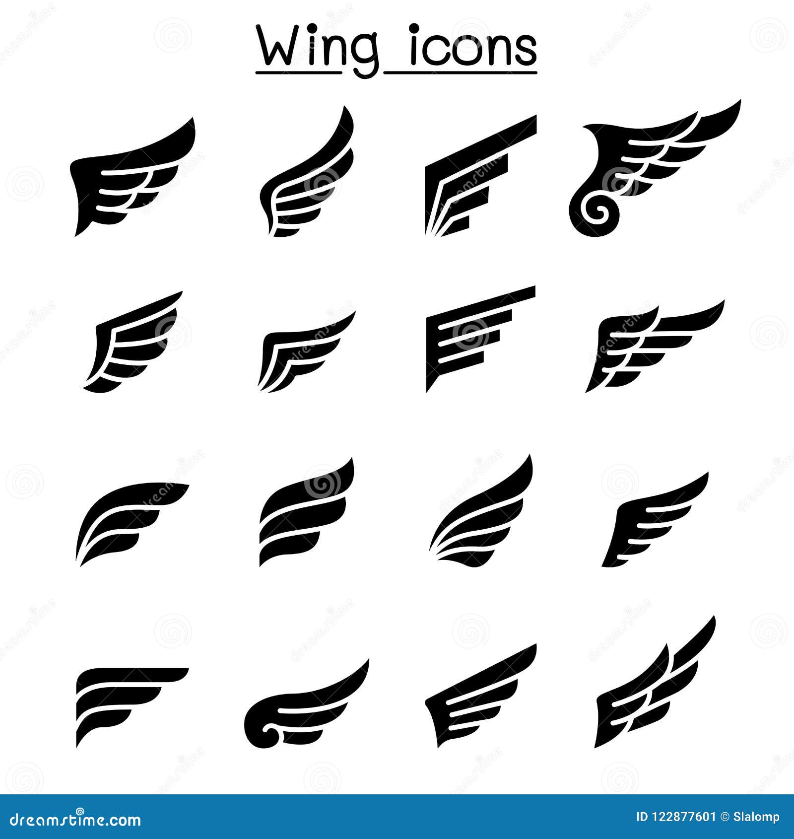 Wing icon set stock vector. Illustration of airport - 122877601 Wing icon set stock vector. Illustration of airport - 122877601