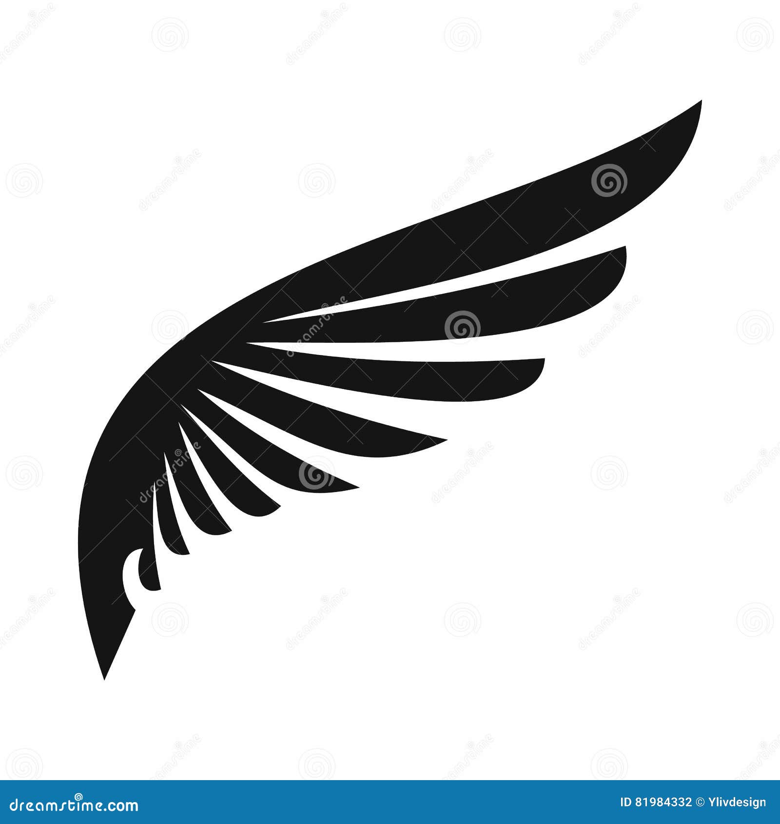 Wing icon, simple style stock vector. Illustration of ornithology ...