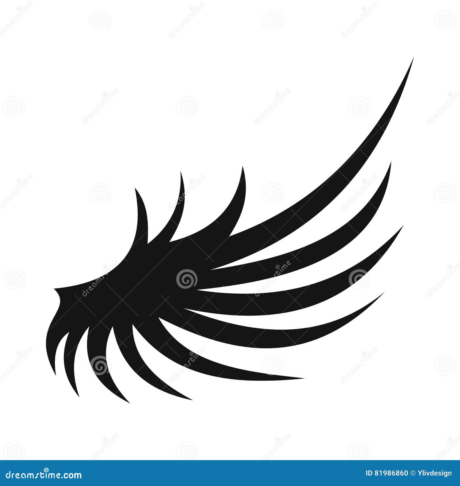 Wing icon, simple style stock vector. Illustration of national - 81986860