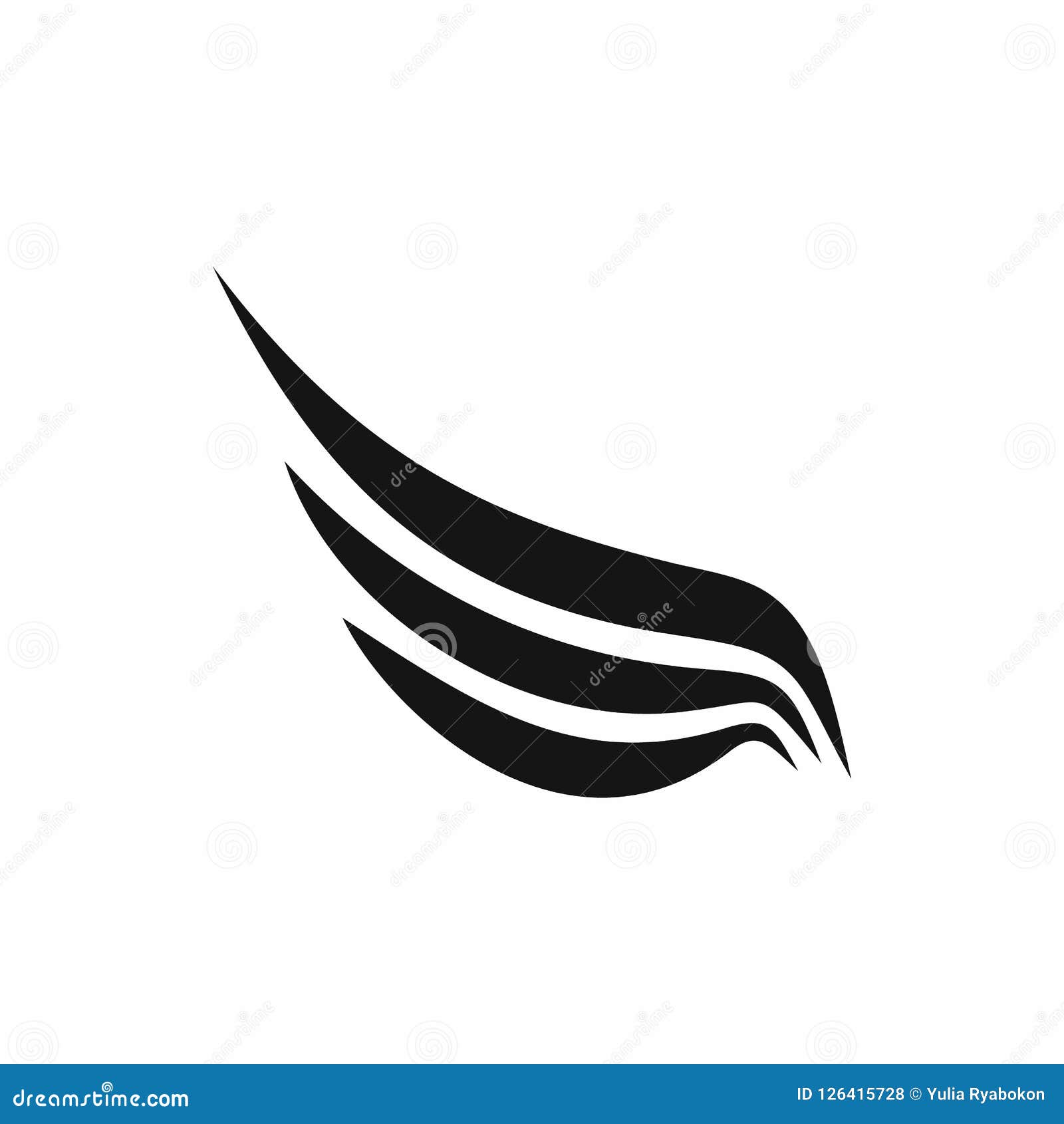 Wing icon in simple style stock illustration. Illustration of ...