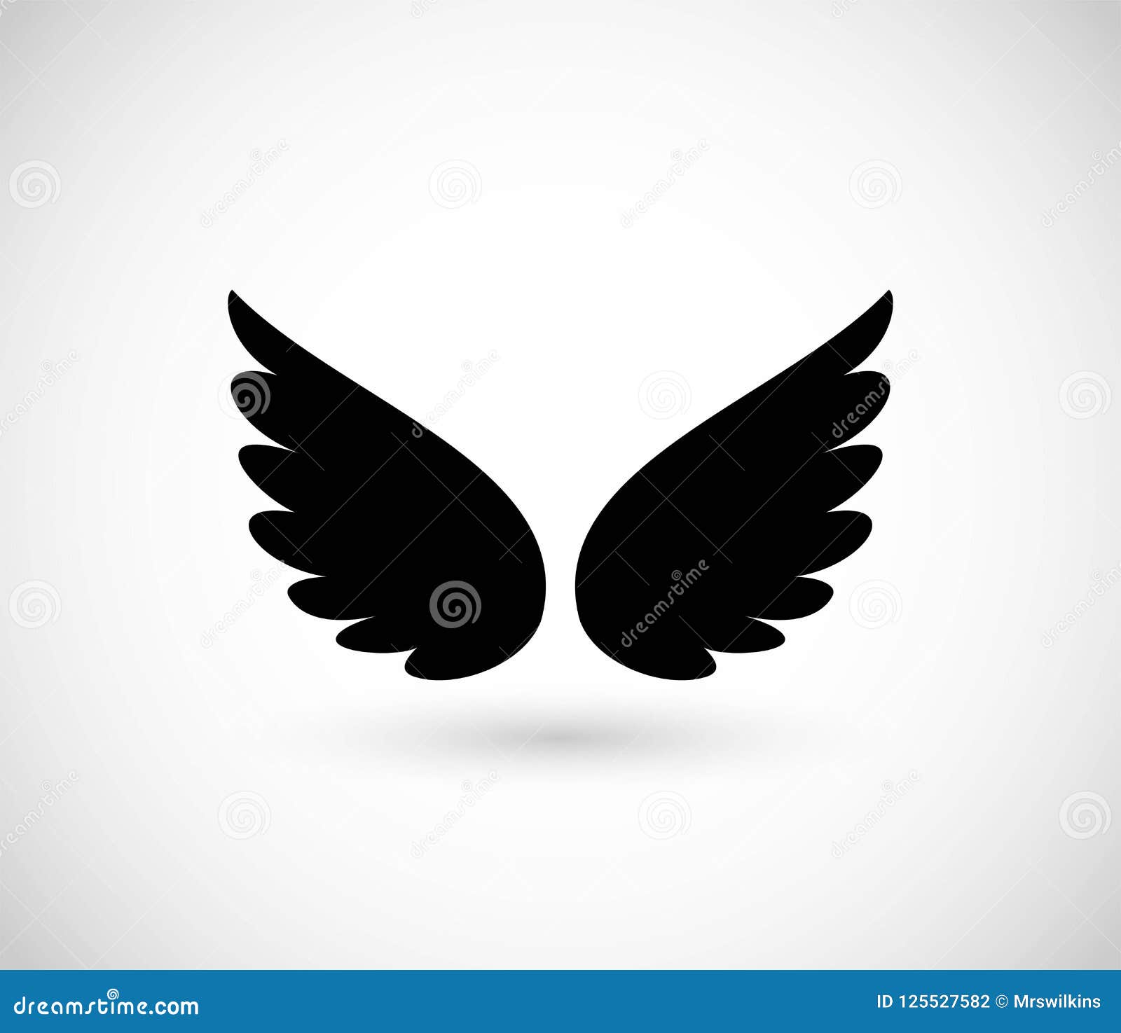 Wing icon vector art stock vector. Illustration of abstract - 125527582