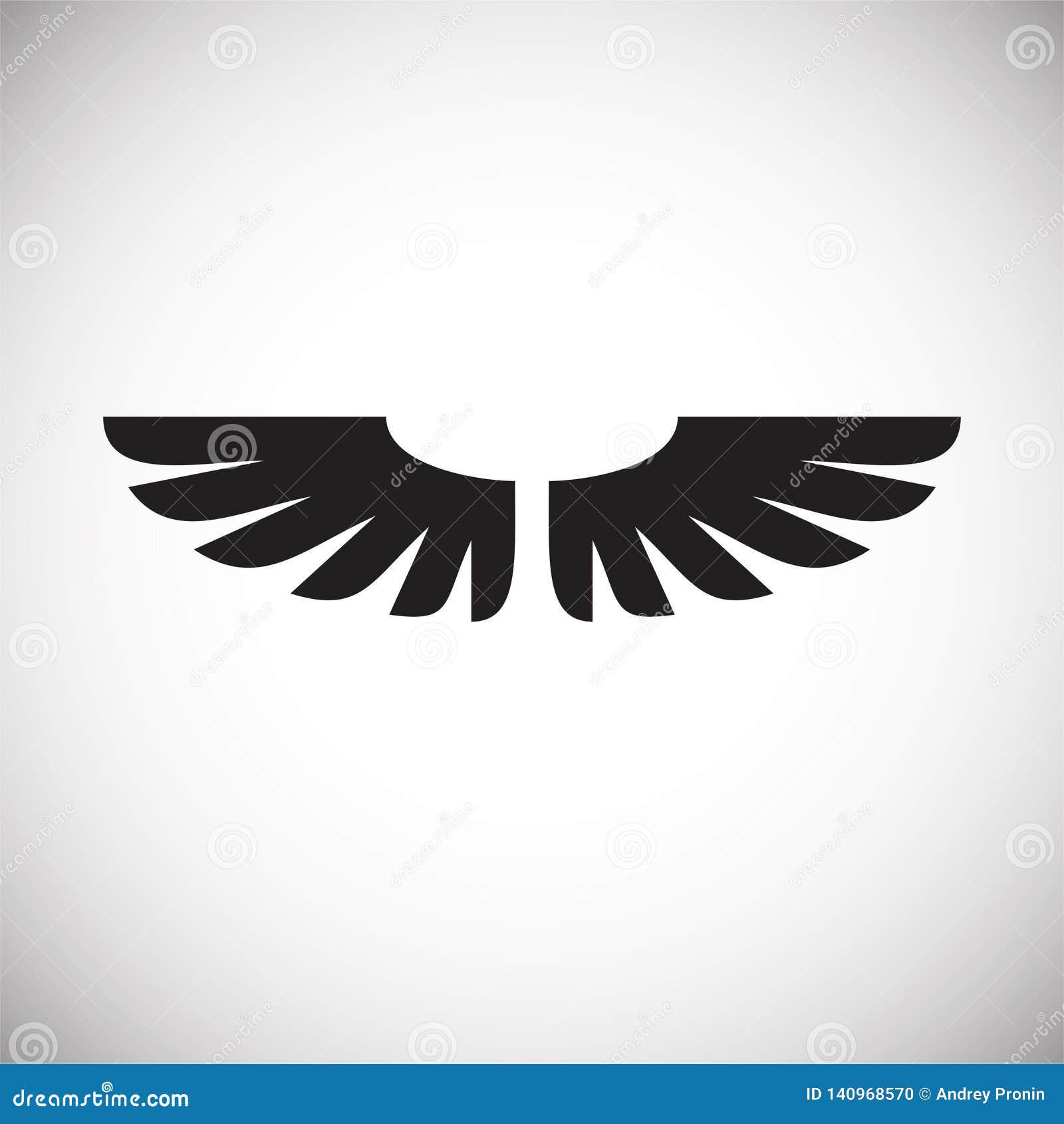 Wing Icon on White Background for Graphic and Web Design. Simple Vector ...