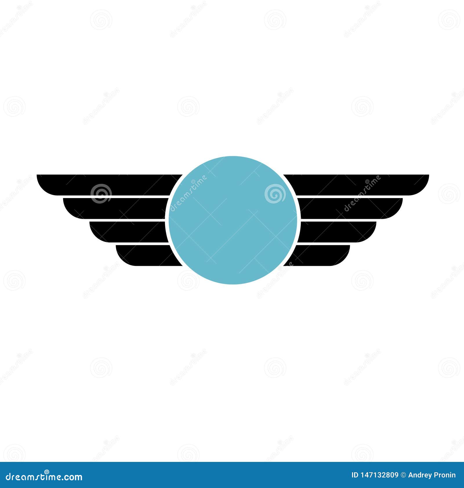 Wing Icon on White Background for Graphic and Web Design. Simple Vector ...