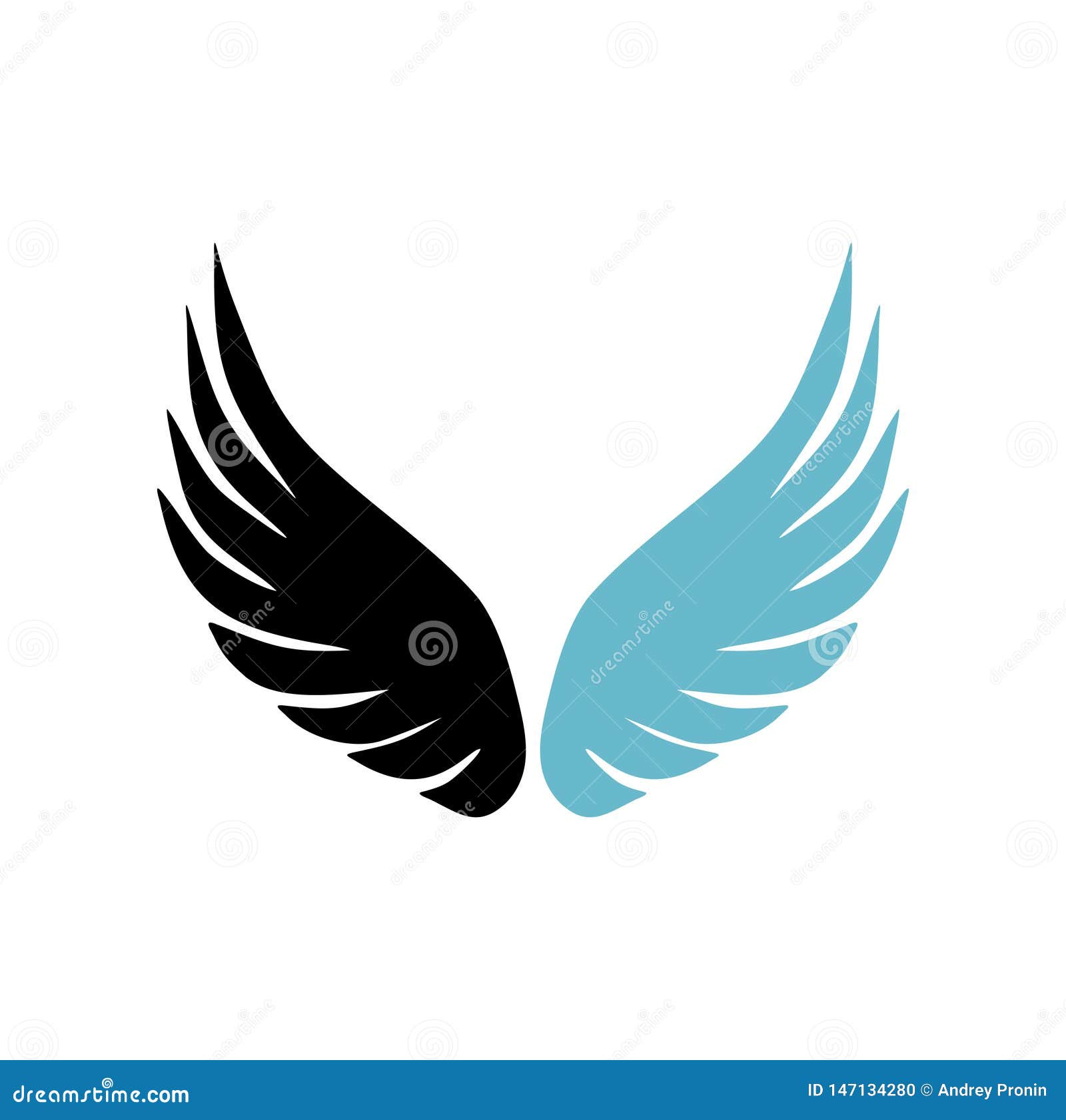 Wing Icon on White Background for Graphic and Web Design. Simple Vector ...