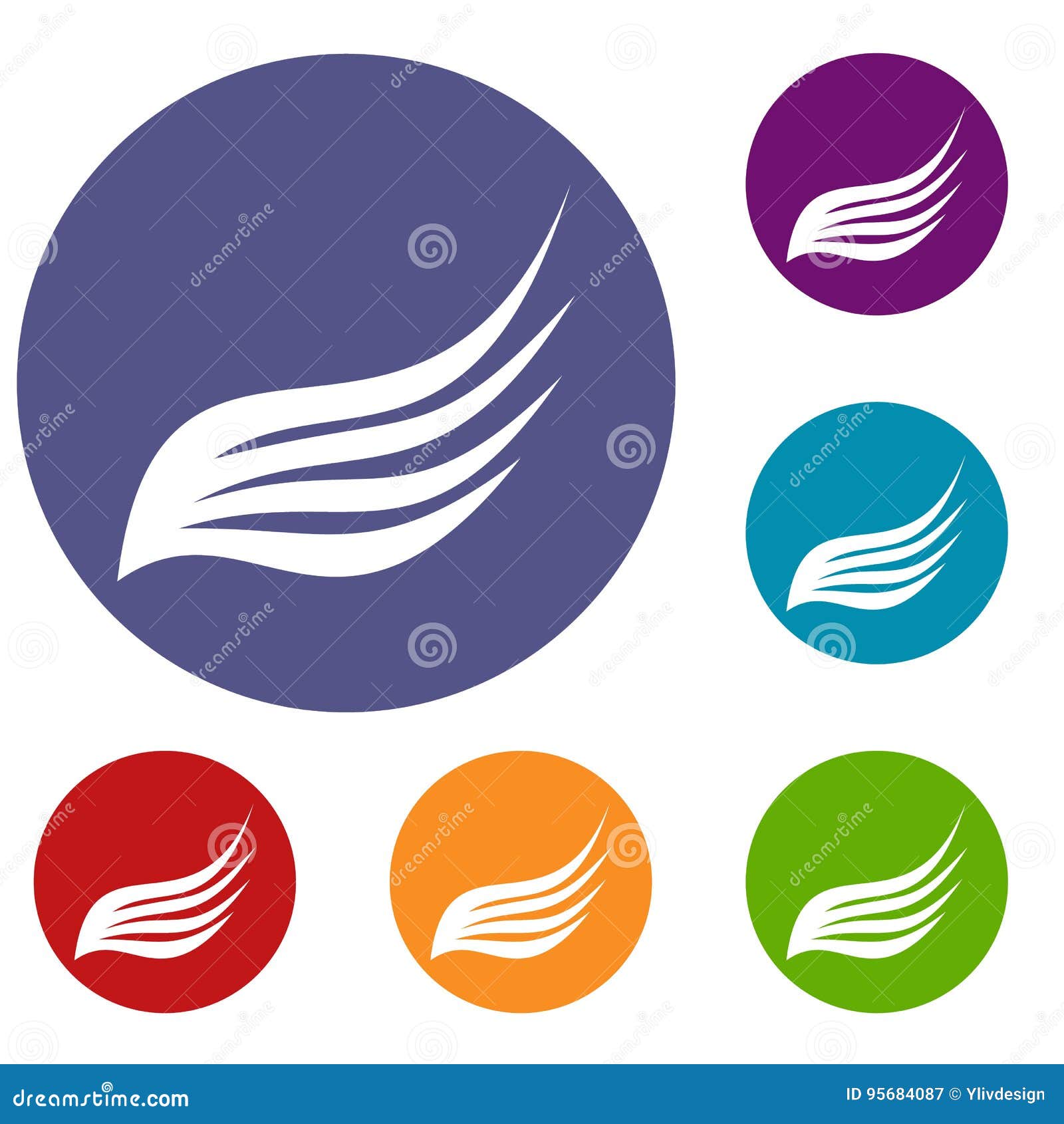Wing icons set stock vector. Illustration of falcon, badge - 95684087