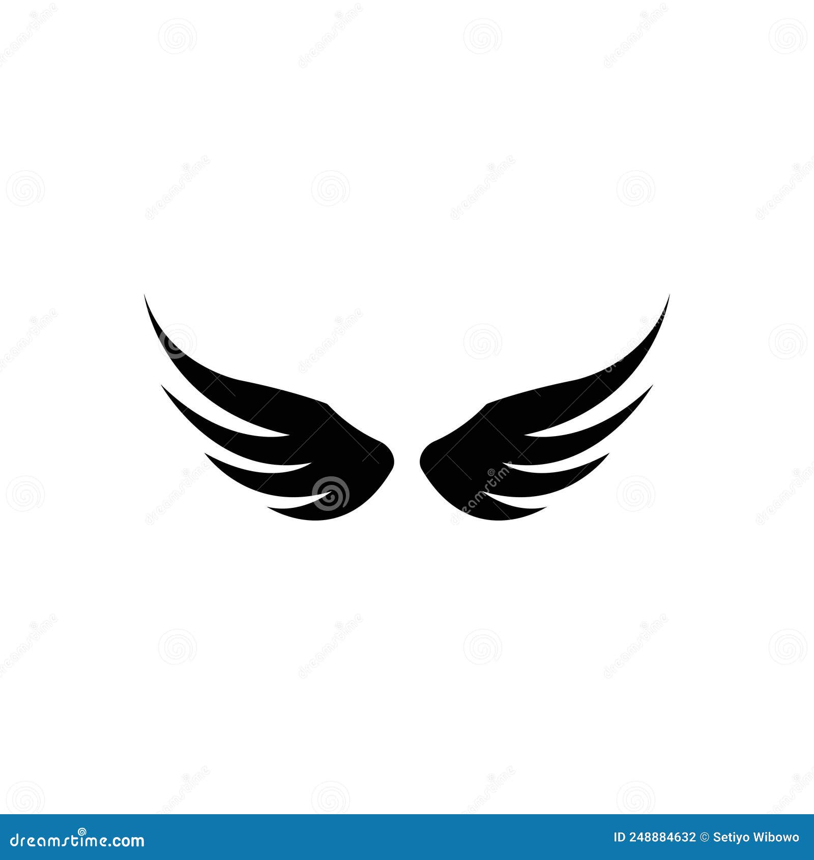 Wing Illustration Logo Vector Design Stock Vector - Illustration of ...