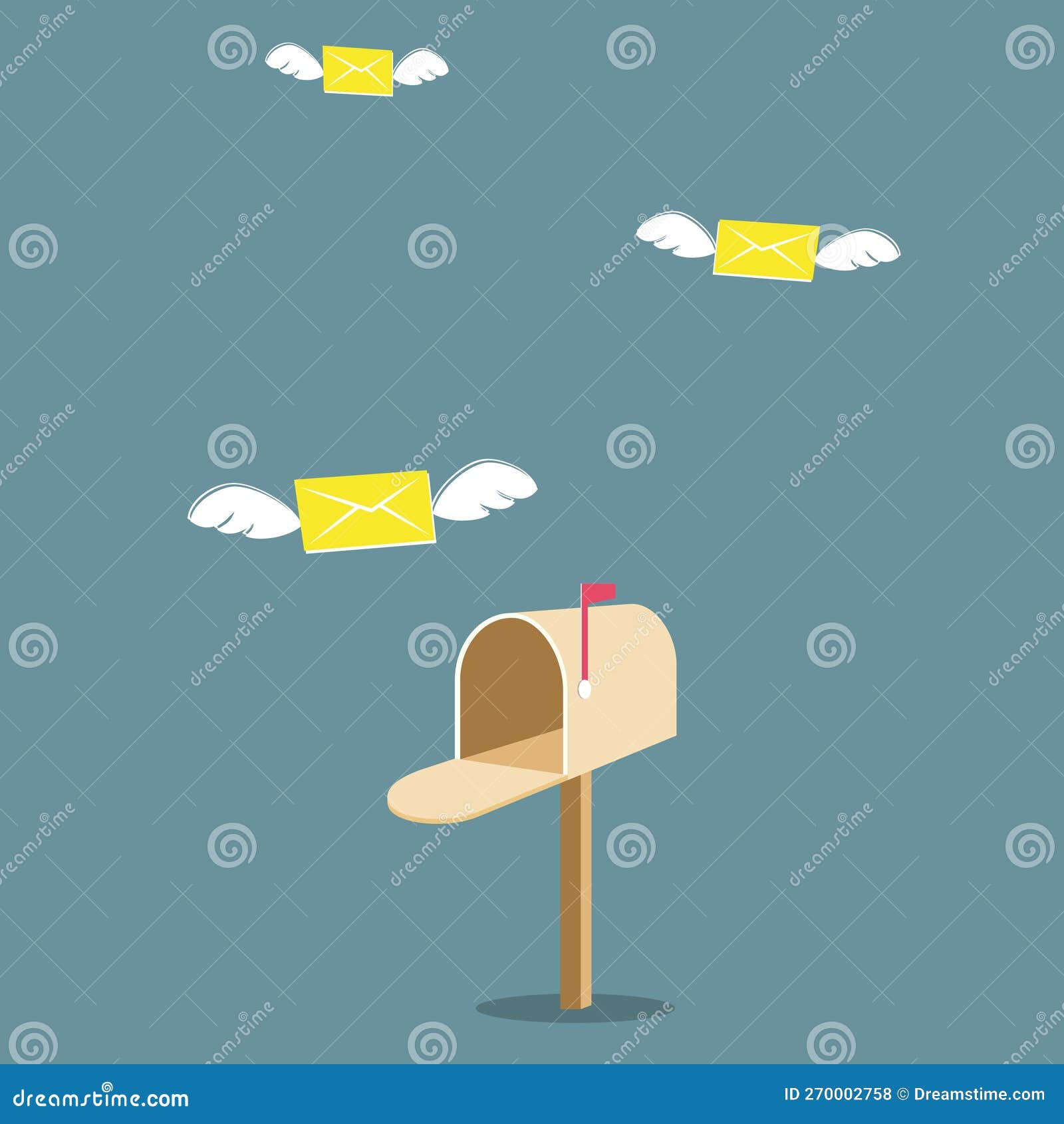 Wing Letter. Mail Idea Concept Stock Vector - Illustration of ...