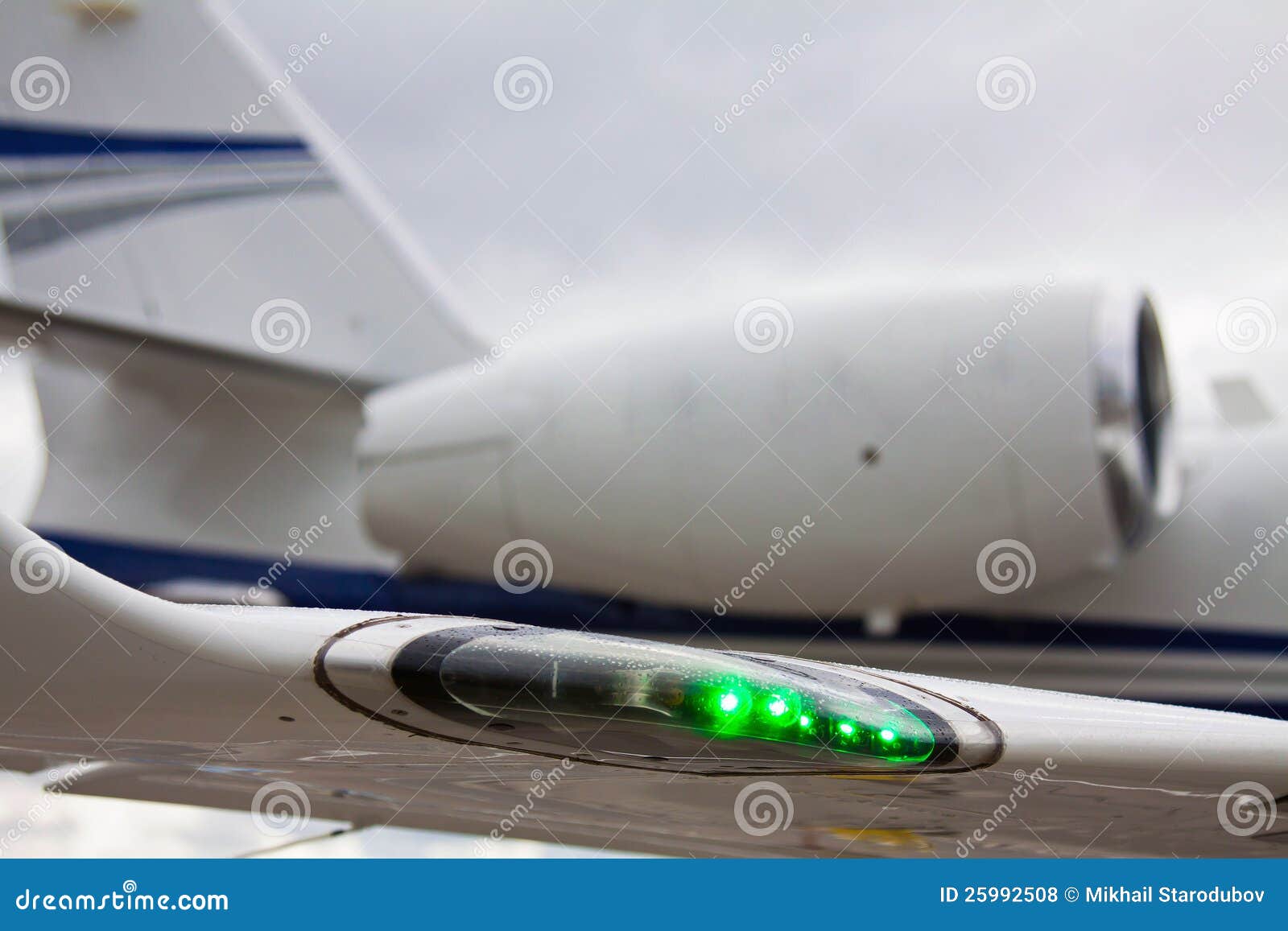 Wing with Lights and Engine Stock Photo - Image of door, departure ...
