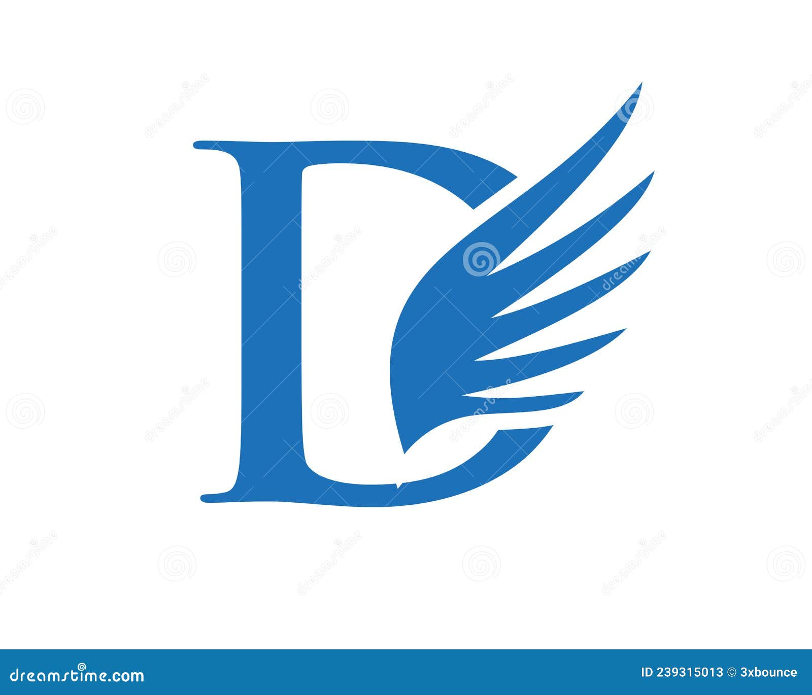 Wing Logo with D Letter Concept. D Letter Logo with Wing Stock Vector ...