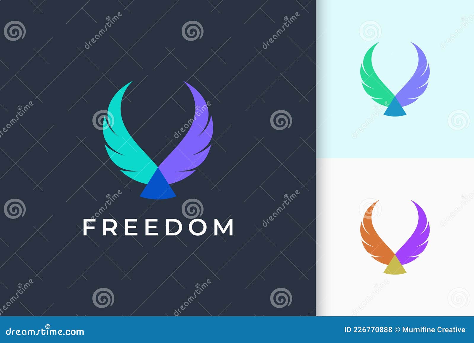 Wing Logo Represents Freedom and Power for Plane or Technology Company ...