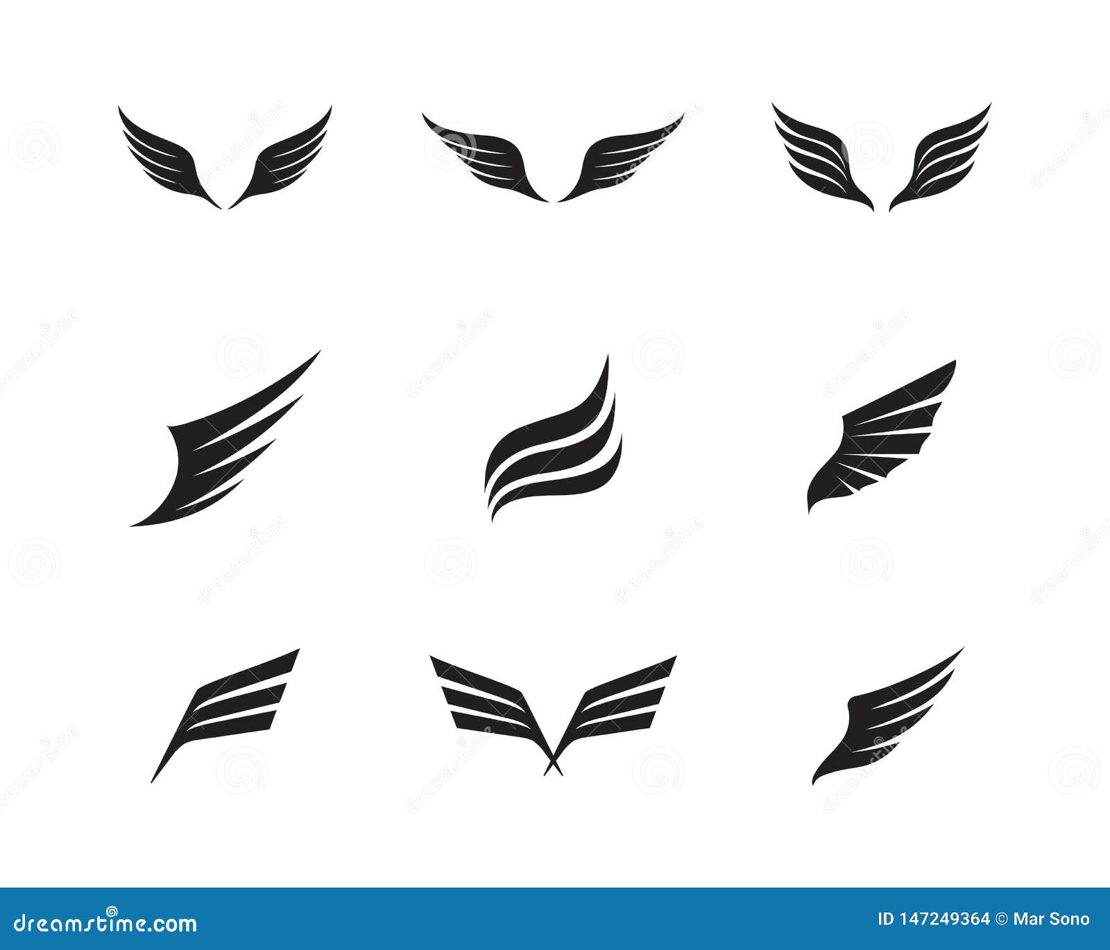 Wing Logo and Symbol Business Template Stock Vector - Illustration of ...