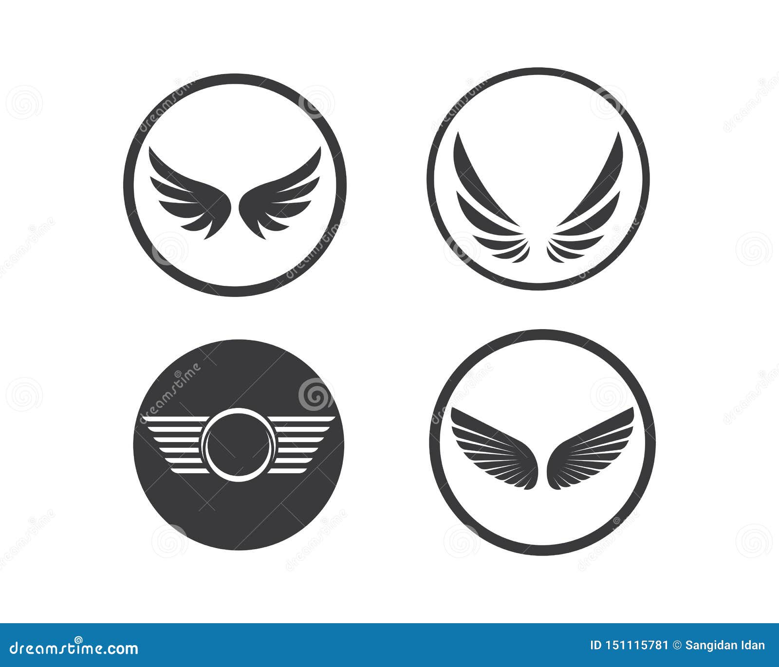 Wing Logo Symbol Icon Vector Illustration Stock Vector - Illustration ...