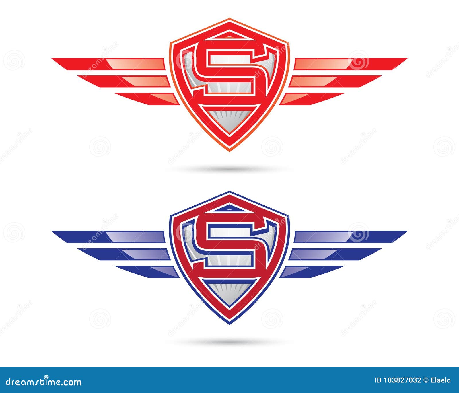 Wing Logo Symbol with S Letter Stock Vector - Illustration of aerial ...