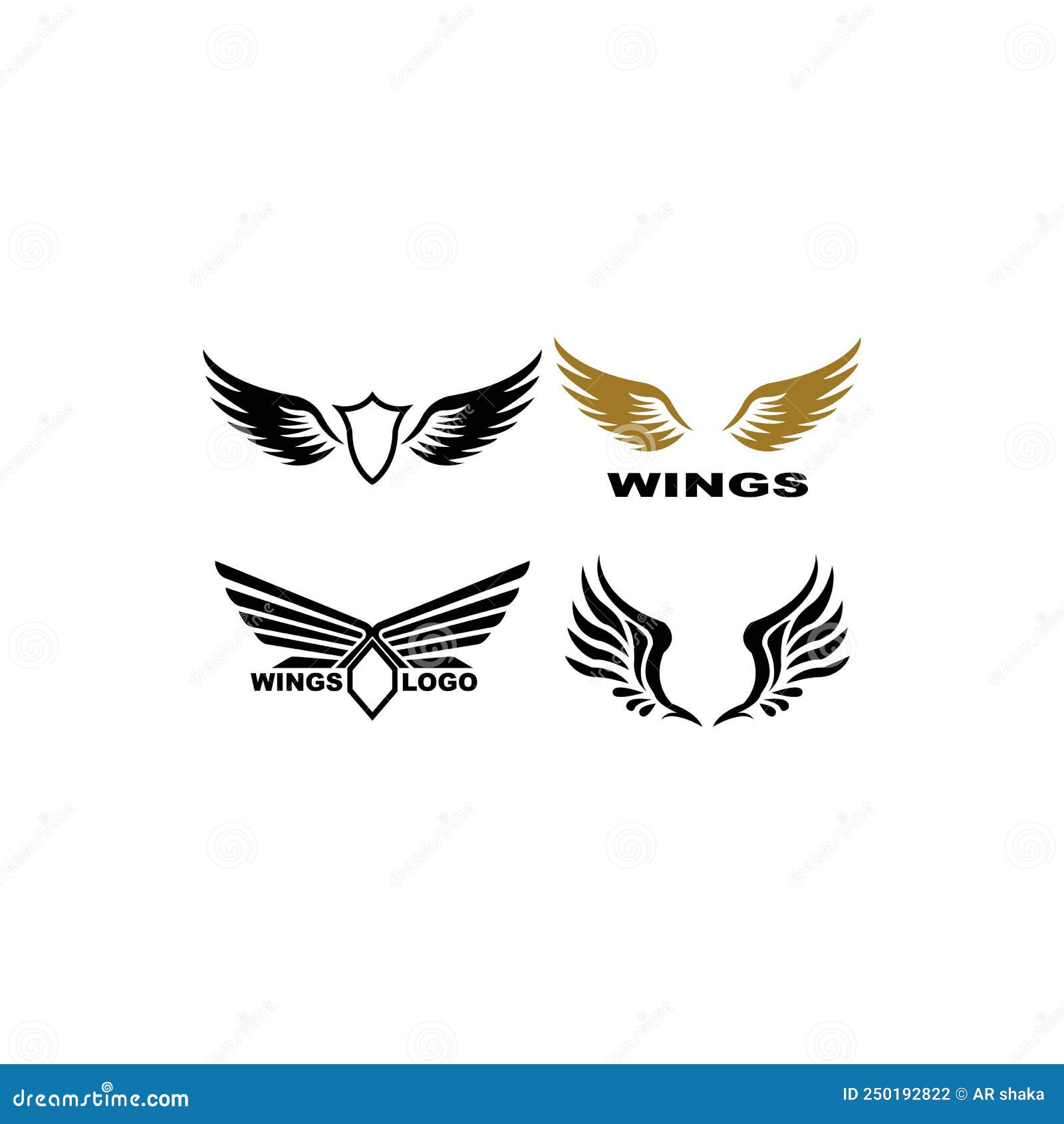 Wing Logo Template Vector Icon Illustration Stock Vector - Illustration ...