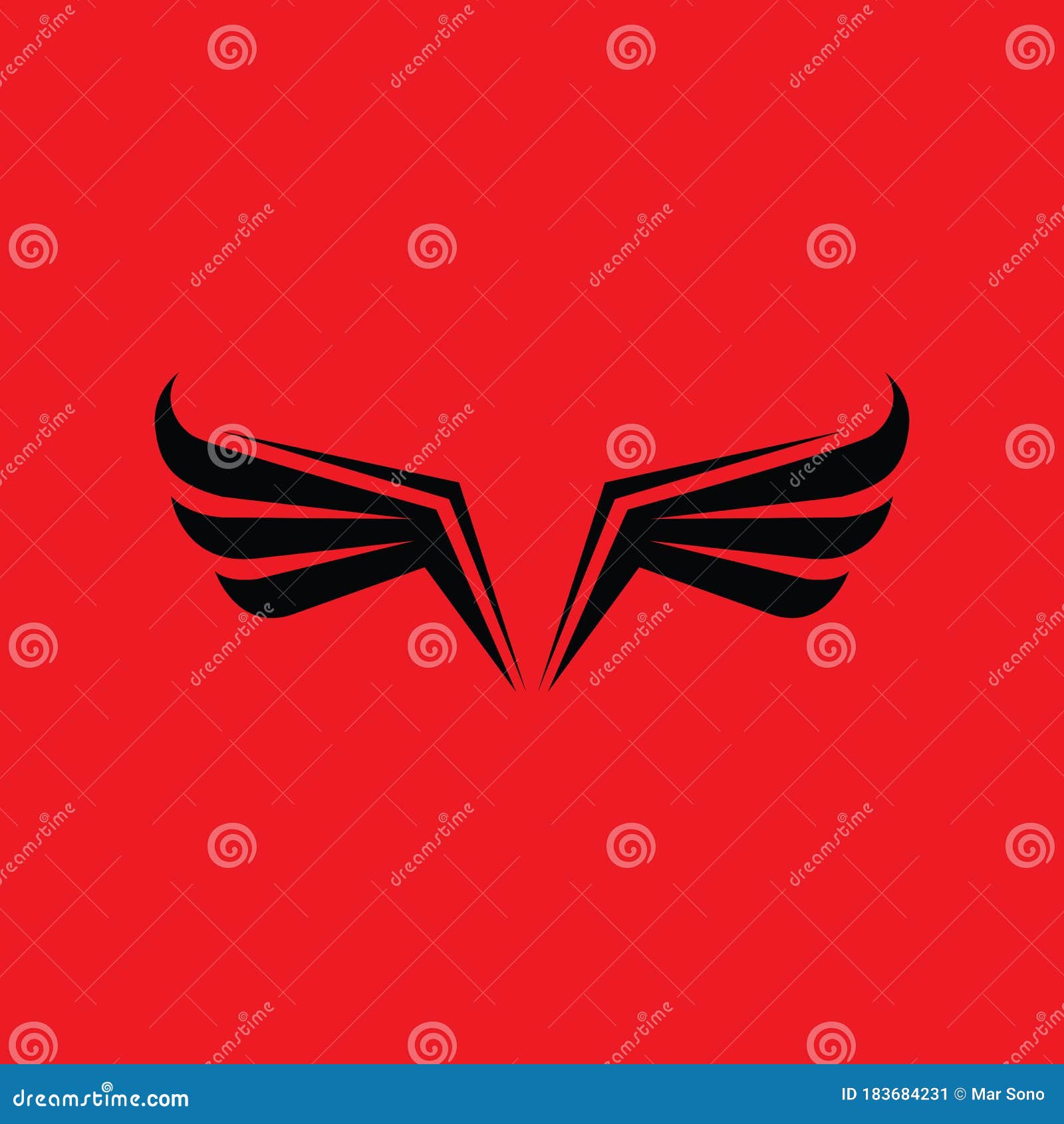 Wing Logo Template vector stock vector. Illustration of company - 183684231