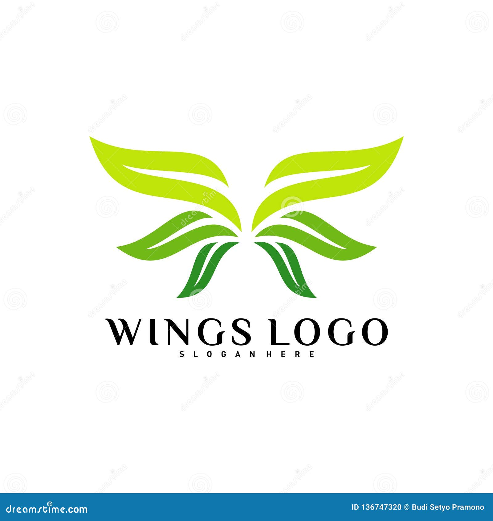 Wing Logo Vector. Color Wing Logo Design Concept Template Vector Stock ...