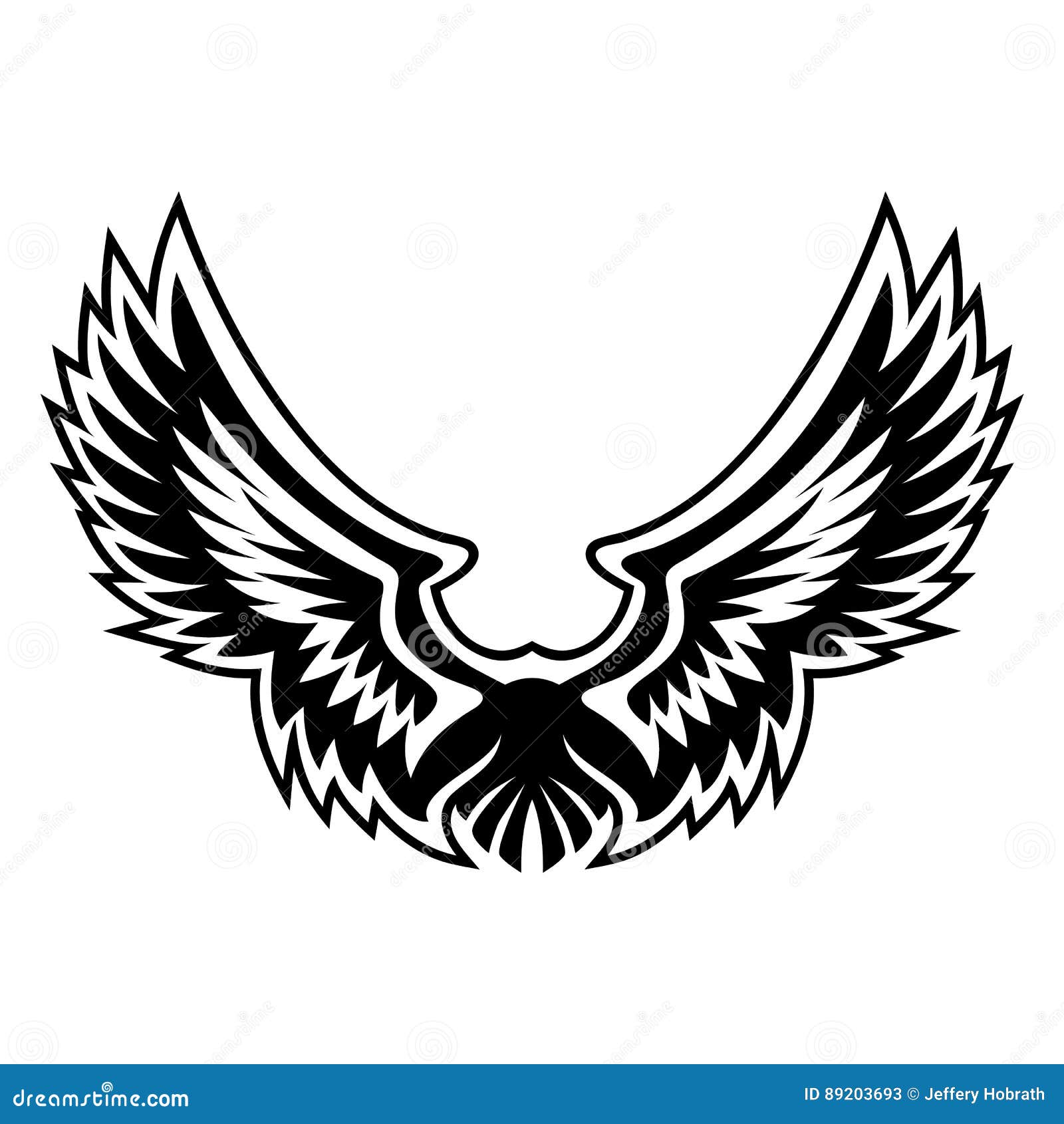 Wing Logo Vector Graphic stock vector. Illustration of pointy - 89203693