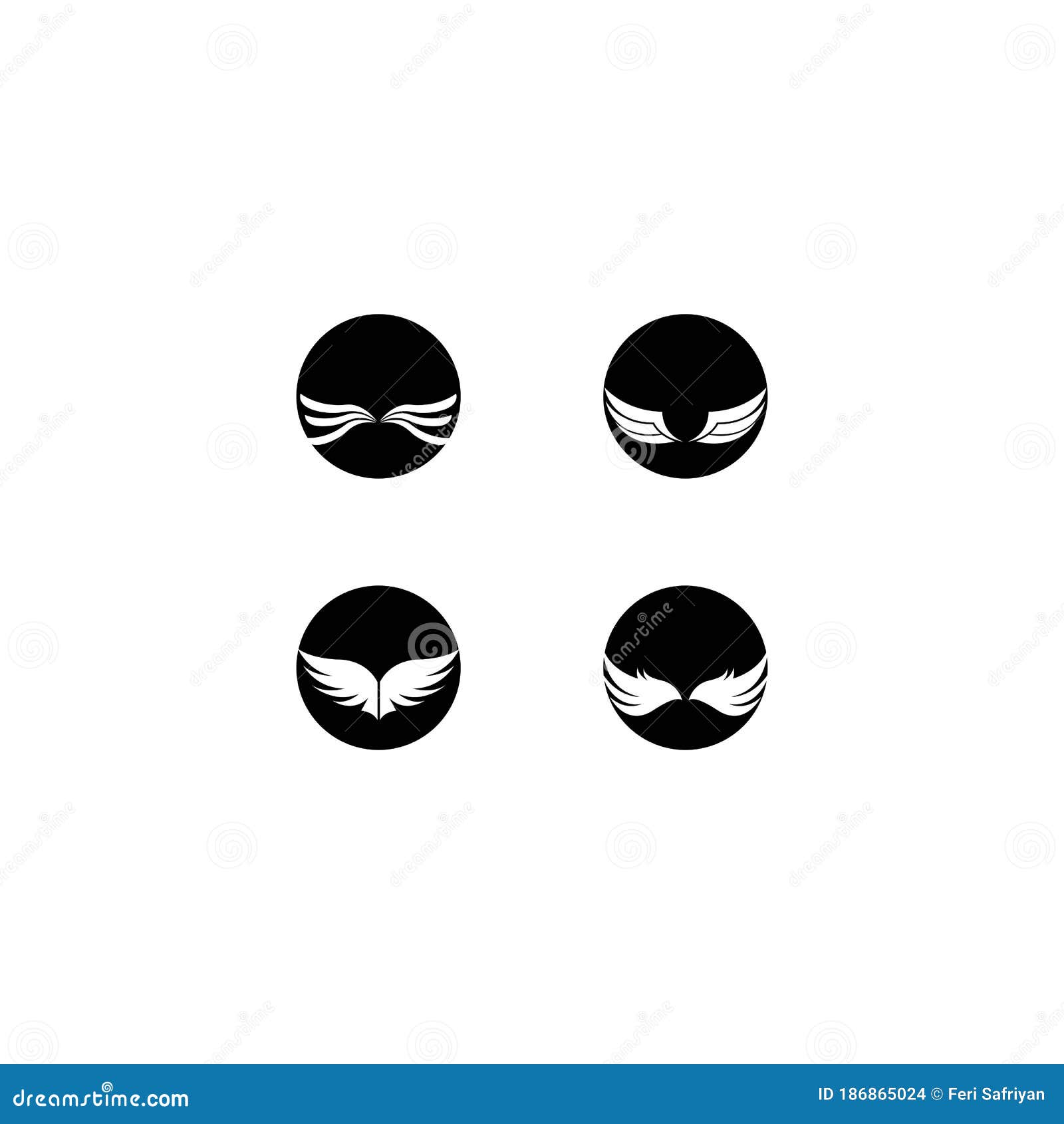 Wing logo vector icon stock illustration. Illustration of silhouette ...