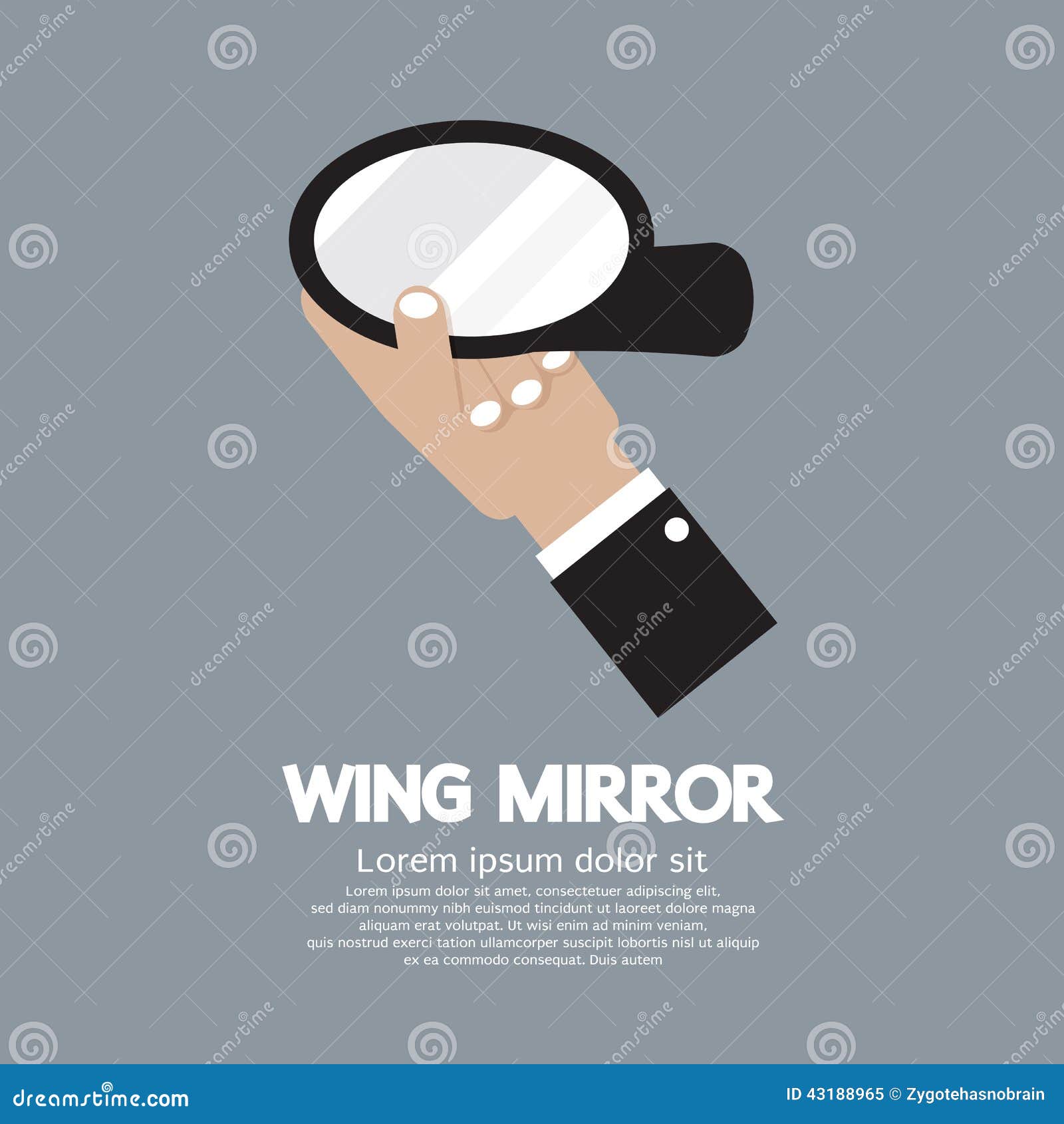 Wing Mirror Car Parts stock vector. Illustration of transport - 43188965