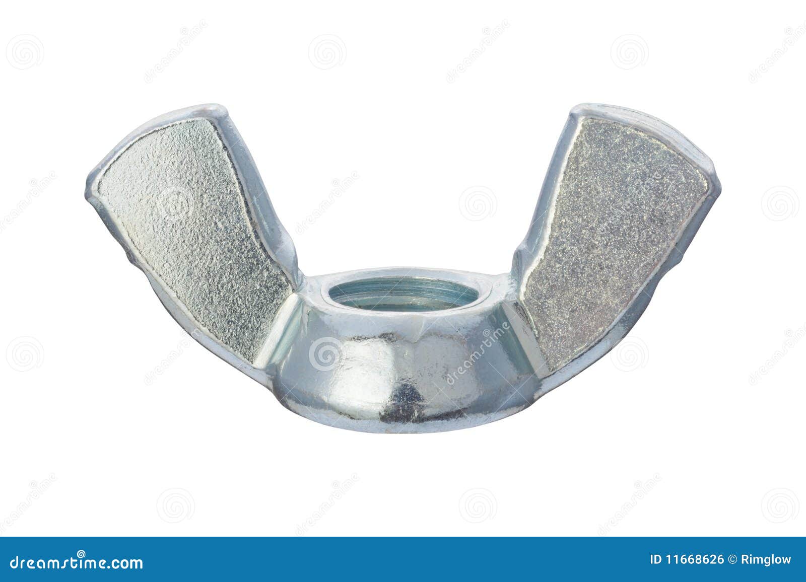 Wing Nut with Clipping Path Stock Photo - Image of fastener, metal ...