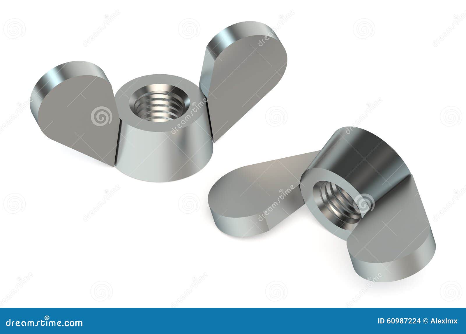 Wing Nuts | Technical Drawing | Vector Wingnut Illustration | Isometric ...