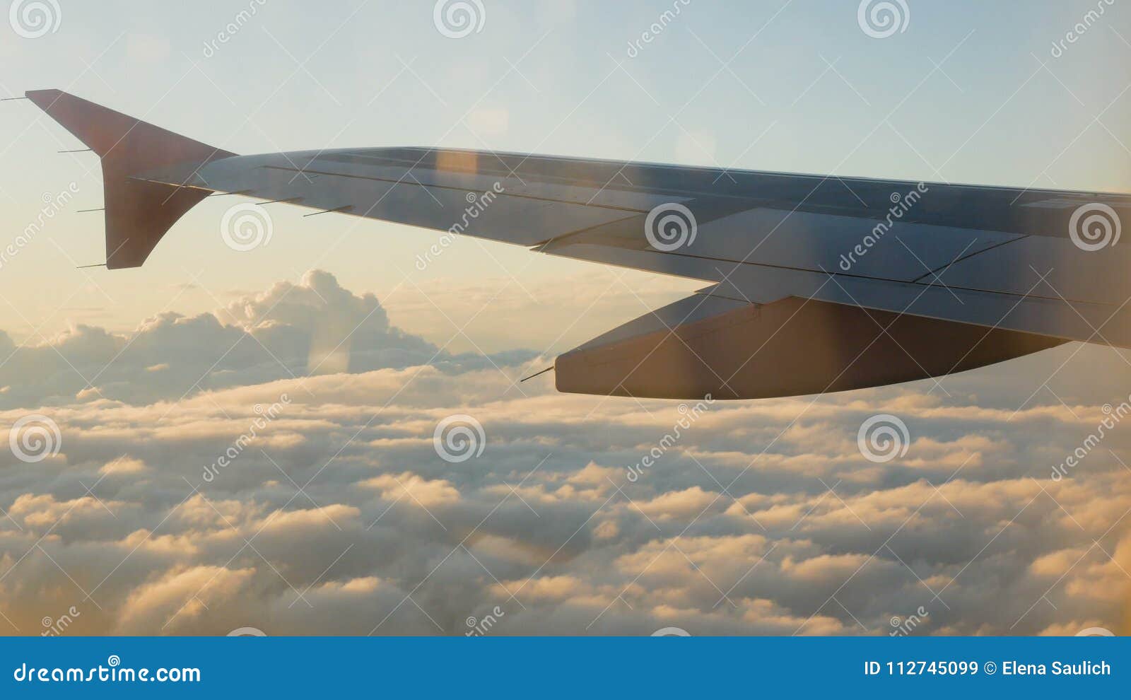 Wing of a Passenger Plane Flying High in the Sky Stock Video - Video of ...