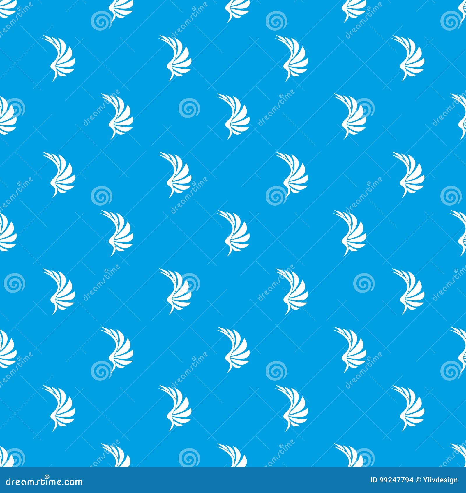 Wing pattern seamless blue stock vector. Illustration of feather - 99247794